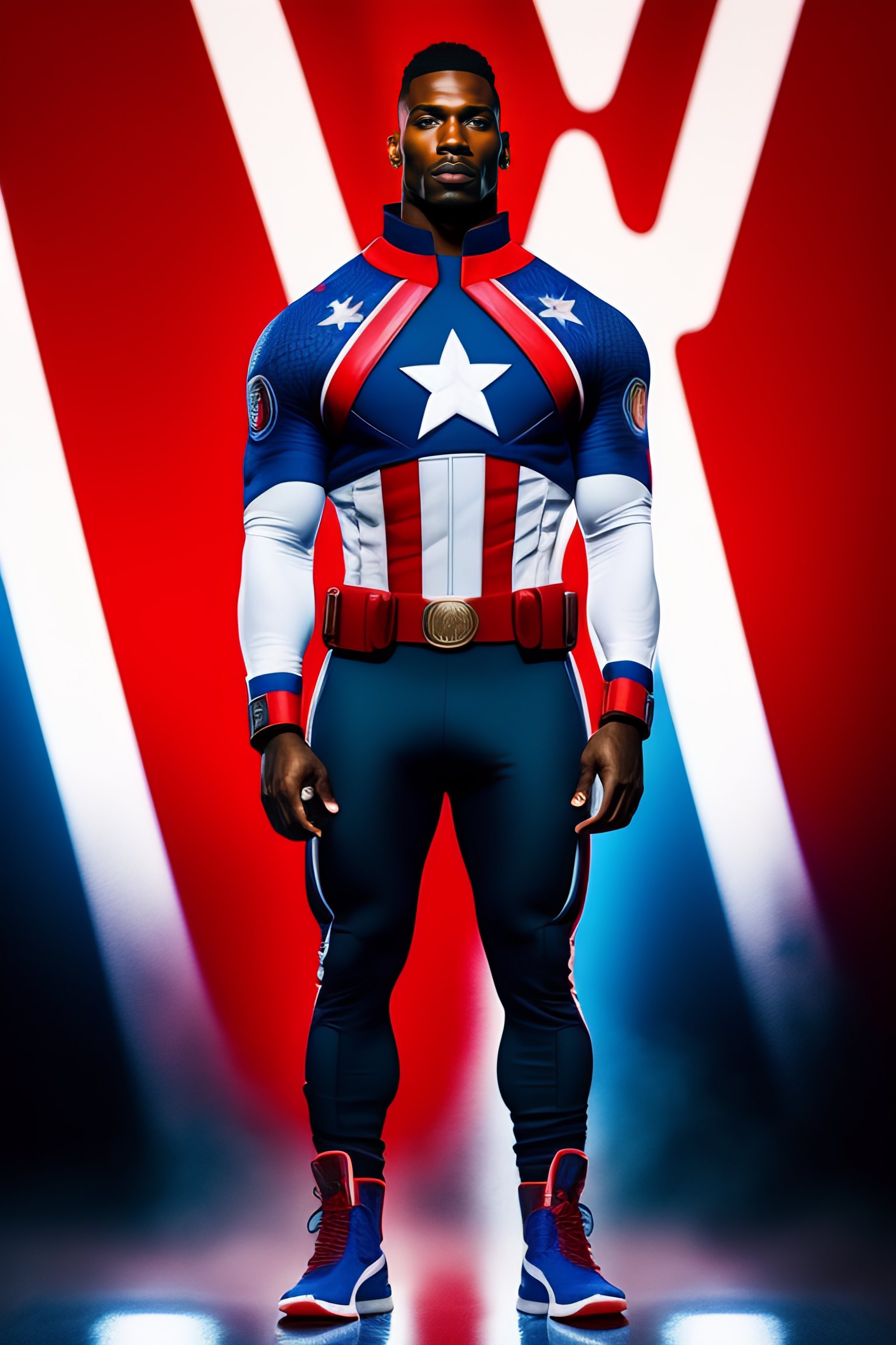 Lexica - Steve rogers, captain america, full body, hiphop streetwear drip
