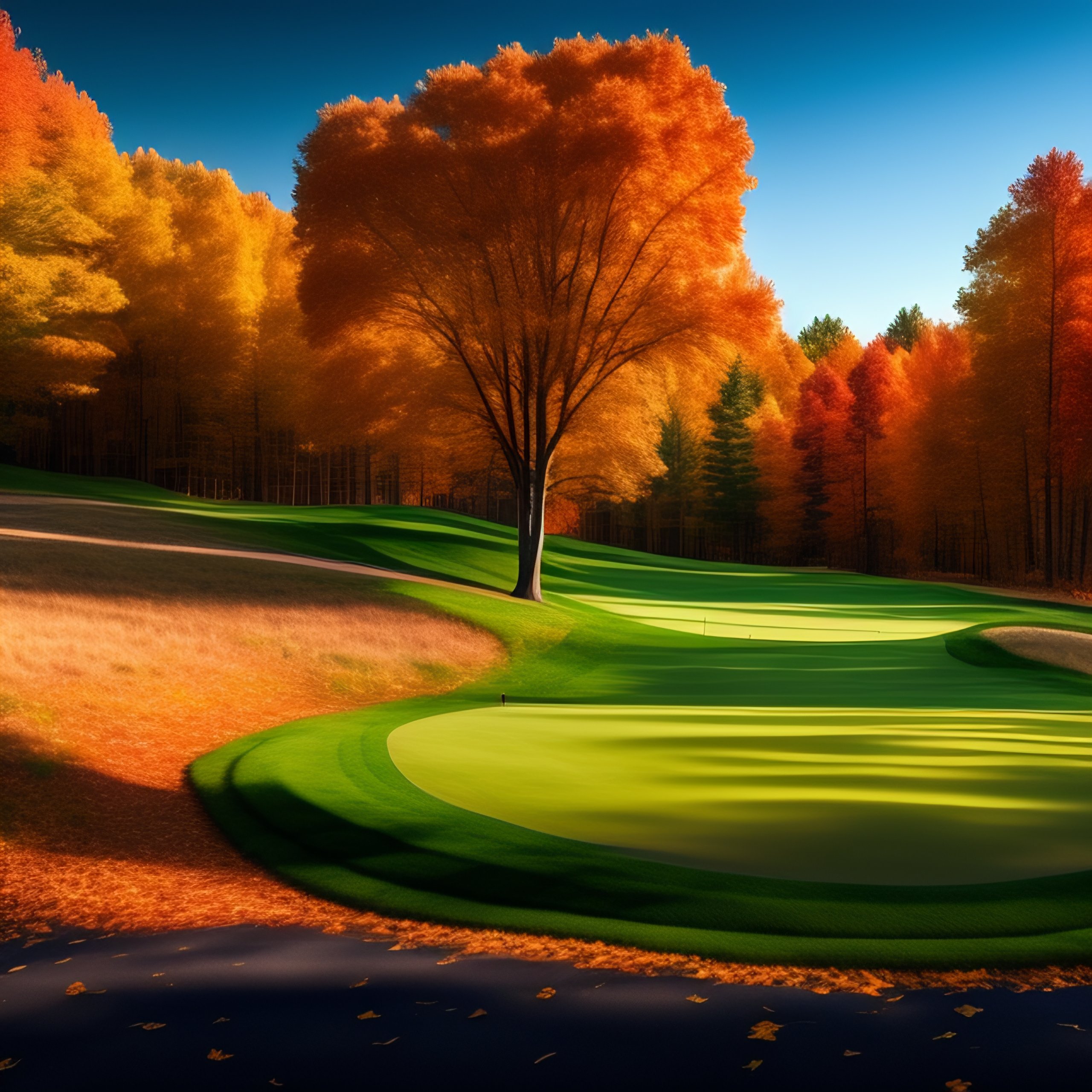 Lexica - Golf course fall colored trees