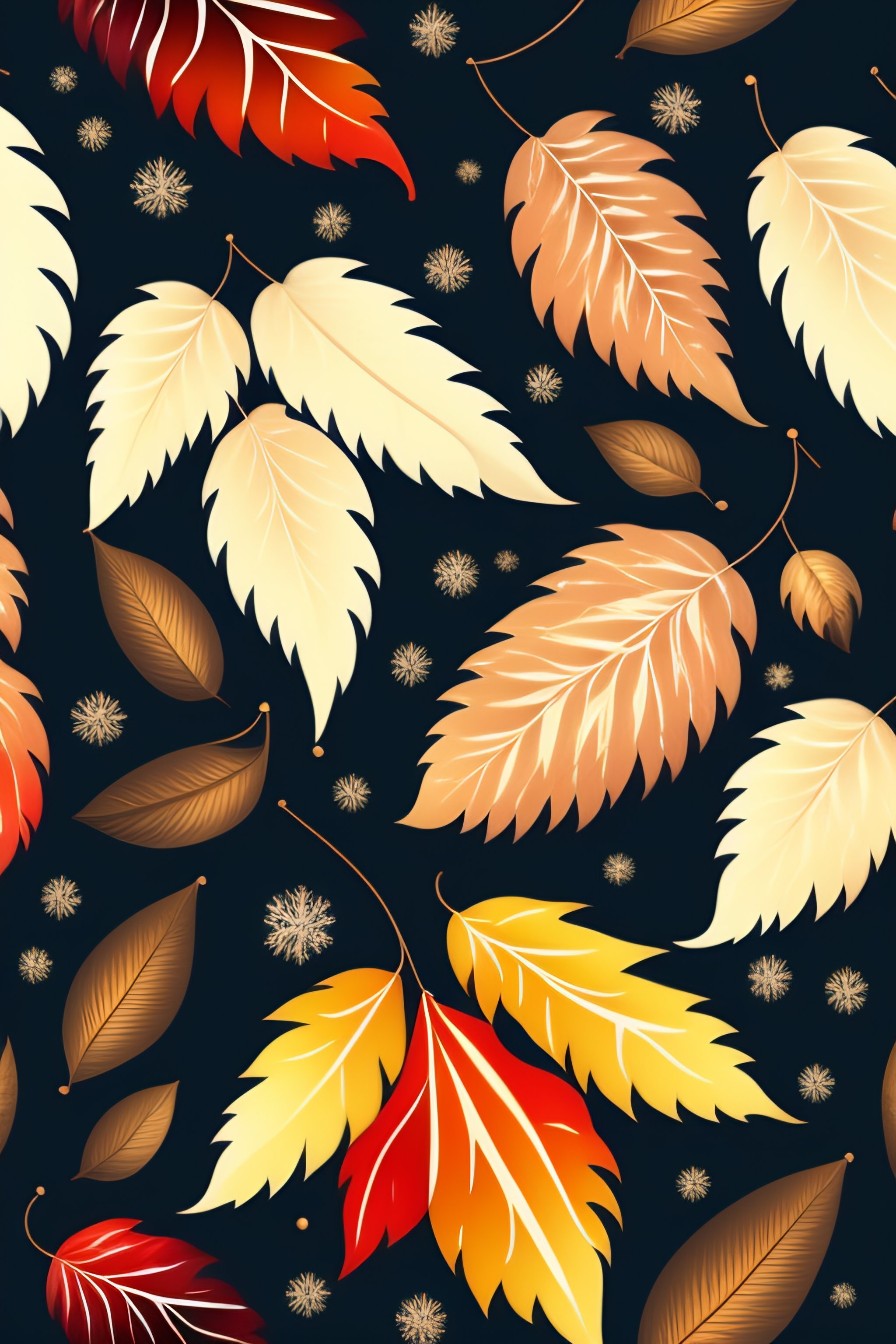 Lexica - Winter leaf patterns minimal gradient background, used by native Americans, digital art ...