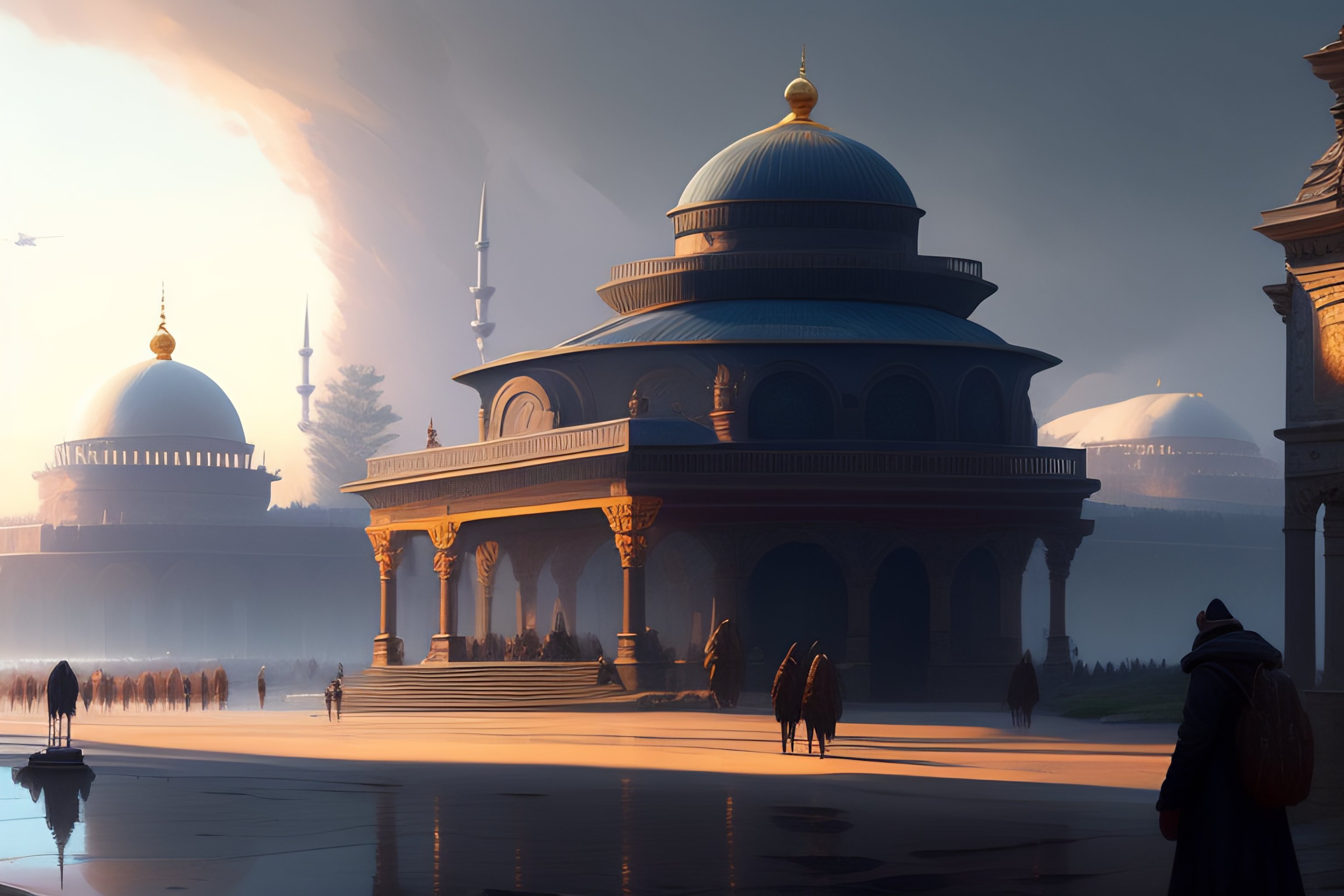 Lexica - Istanbul with ottoman ships scenery landscape, highly detailed ...