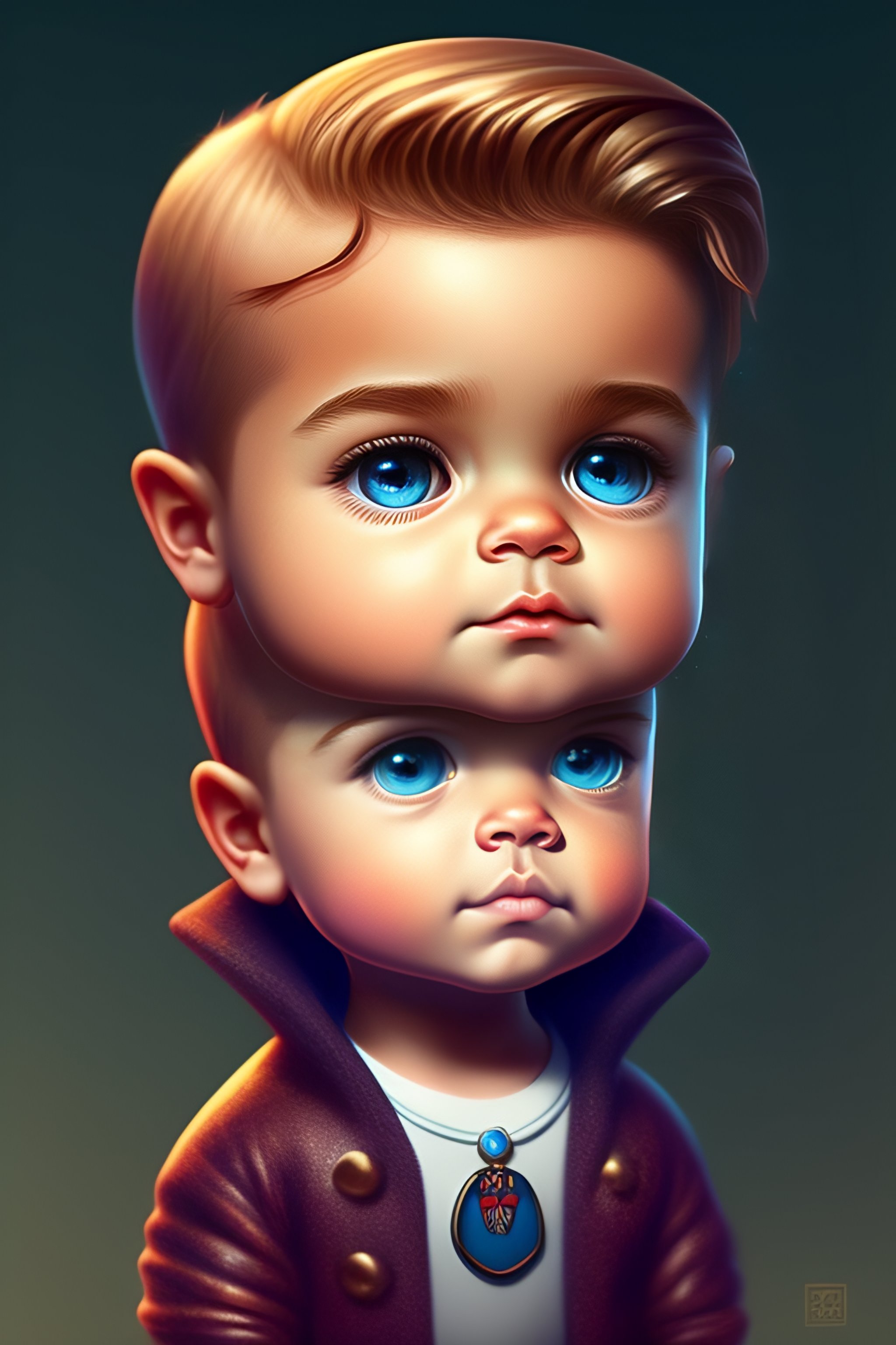 Lexica - Cute and adorable cartoon Brad Pitt baby, fantasy, dreamlike ...
