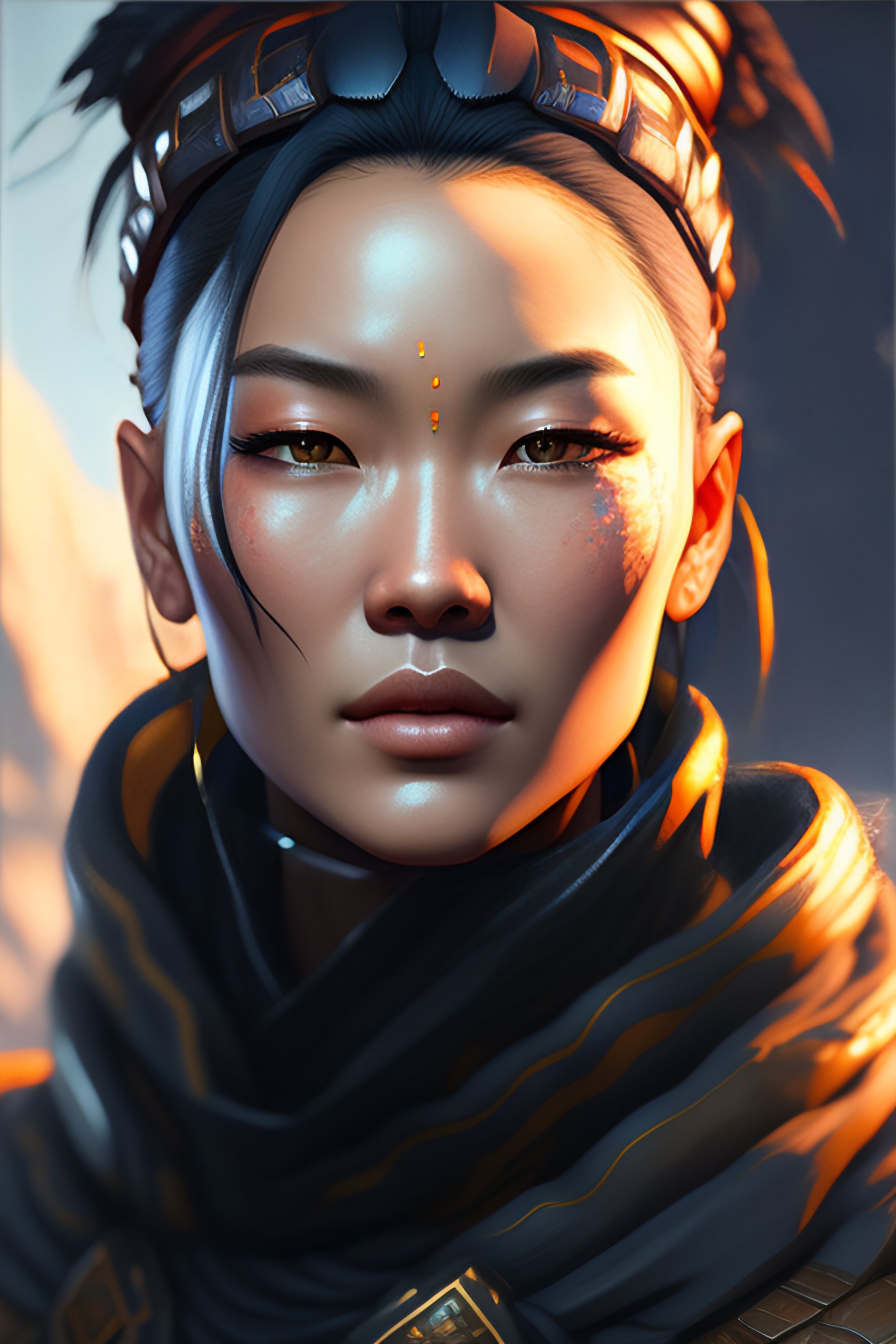 Lexica - Ultra detailed facial portrait of wraith from apex legends ...