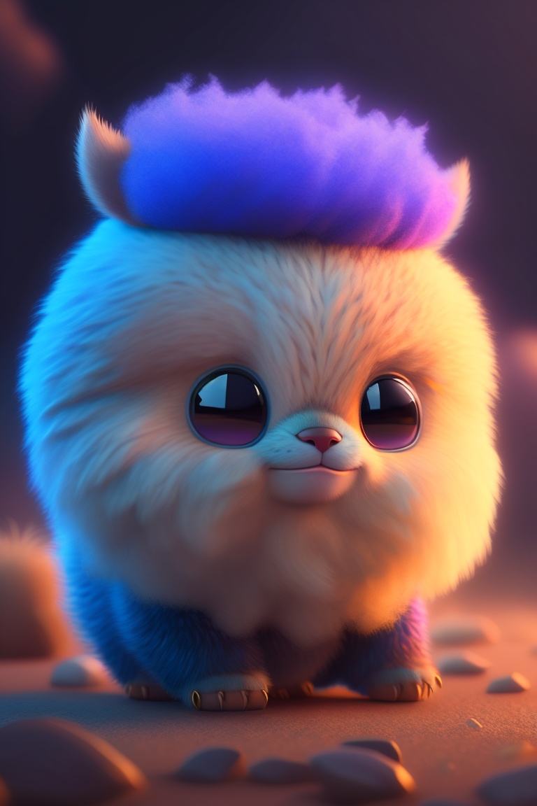 Lexica - Photoreal cute fluffy creature, cinematic lighting, depth of ...