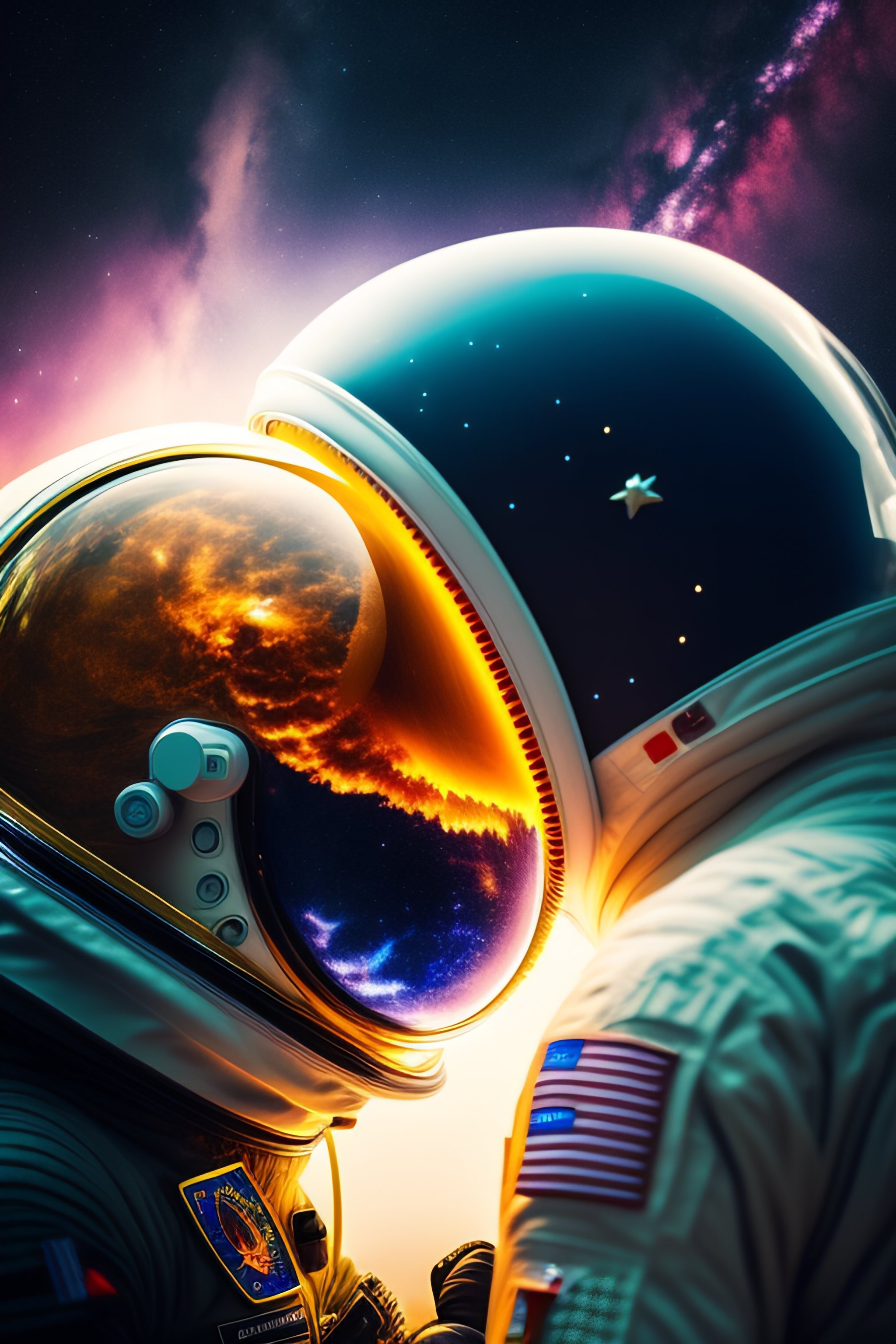 Lexica - Astronaut punching an alien