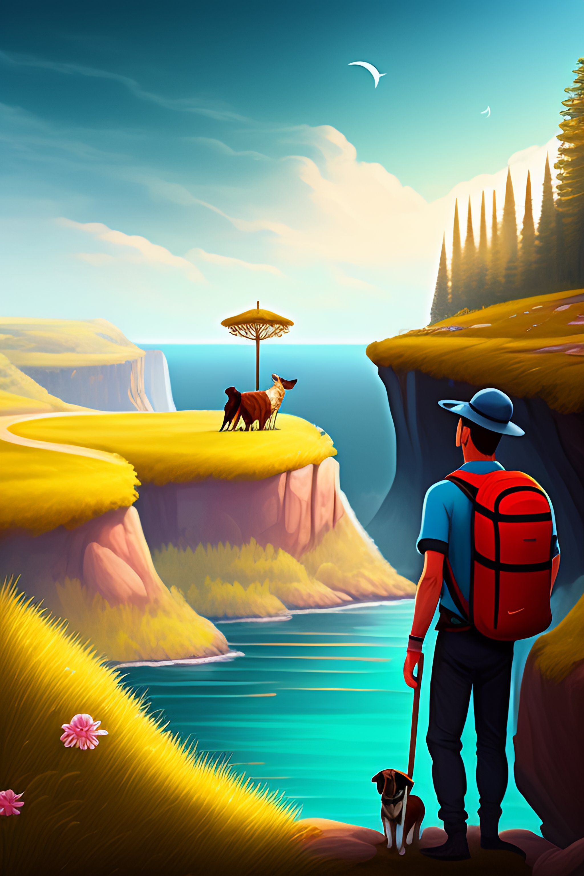 Lexica - Illustration of the The Fool tarot card. It includes a happy ...