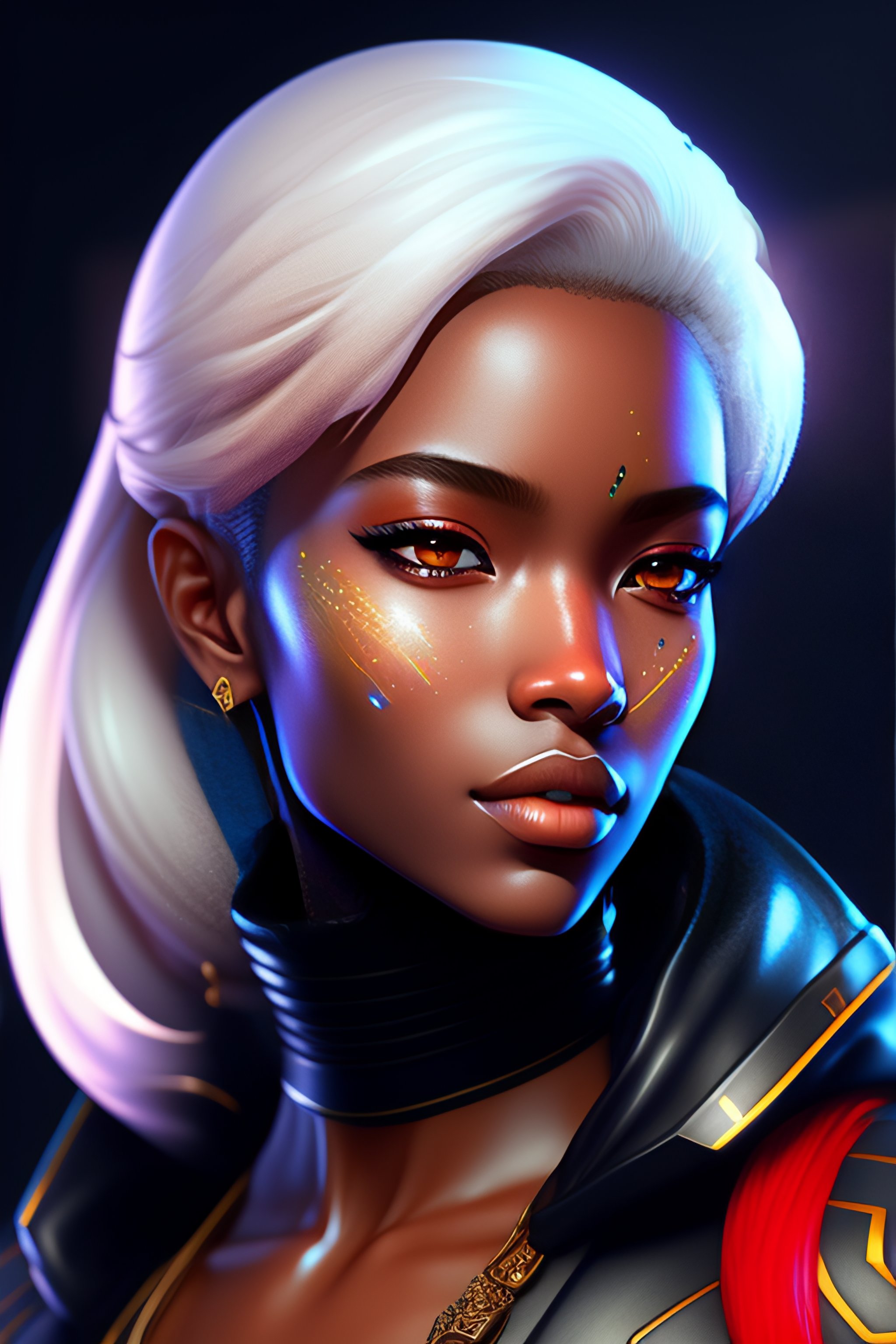 Lexica - Portrait of a dark-skinned male god with (((((glowing white ...