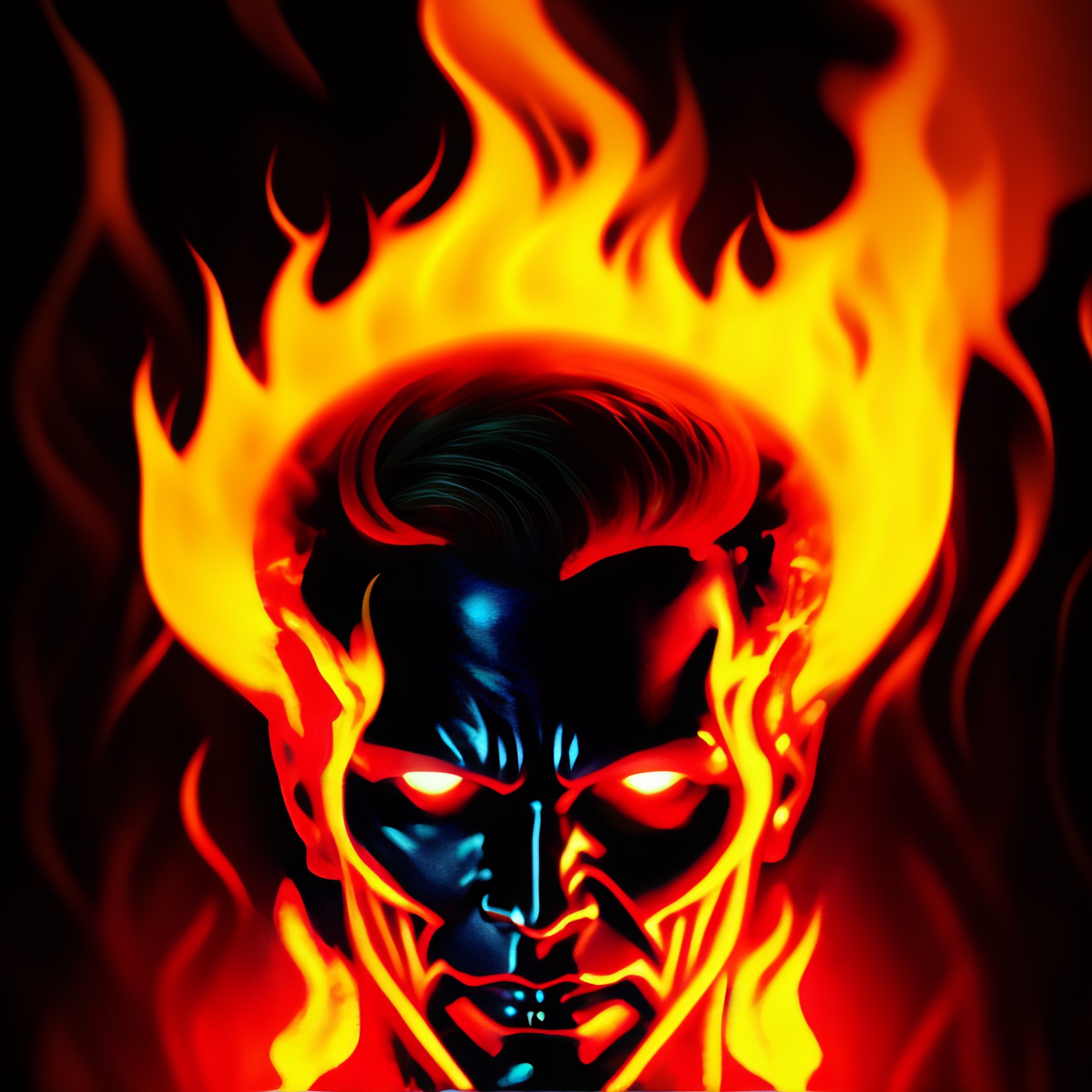 Lexica - Marvel comic style, crown of flames, horror, clown, ambient ...
