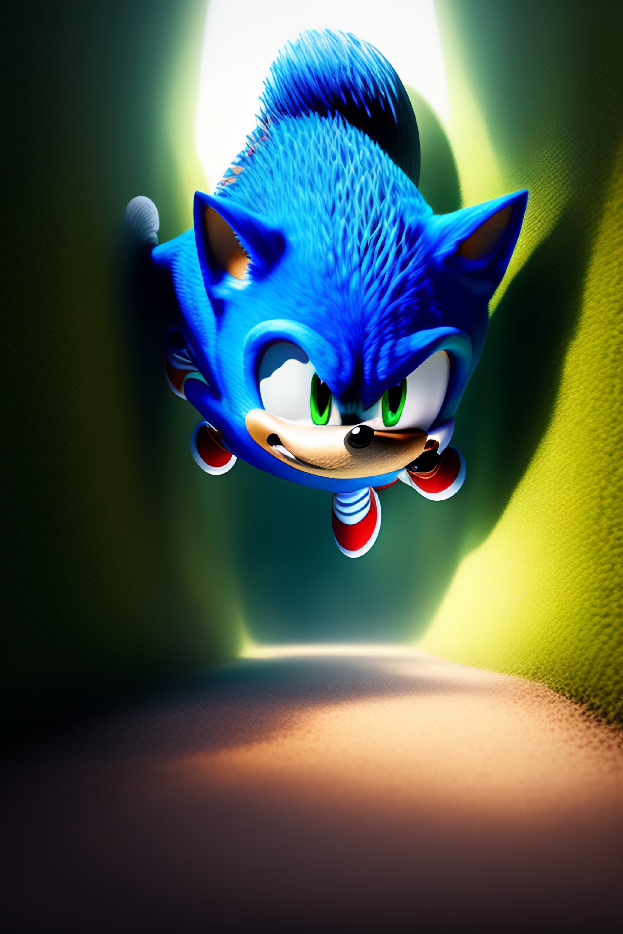 Lexica - Sonic the hedgehog escaping capture
