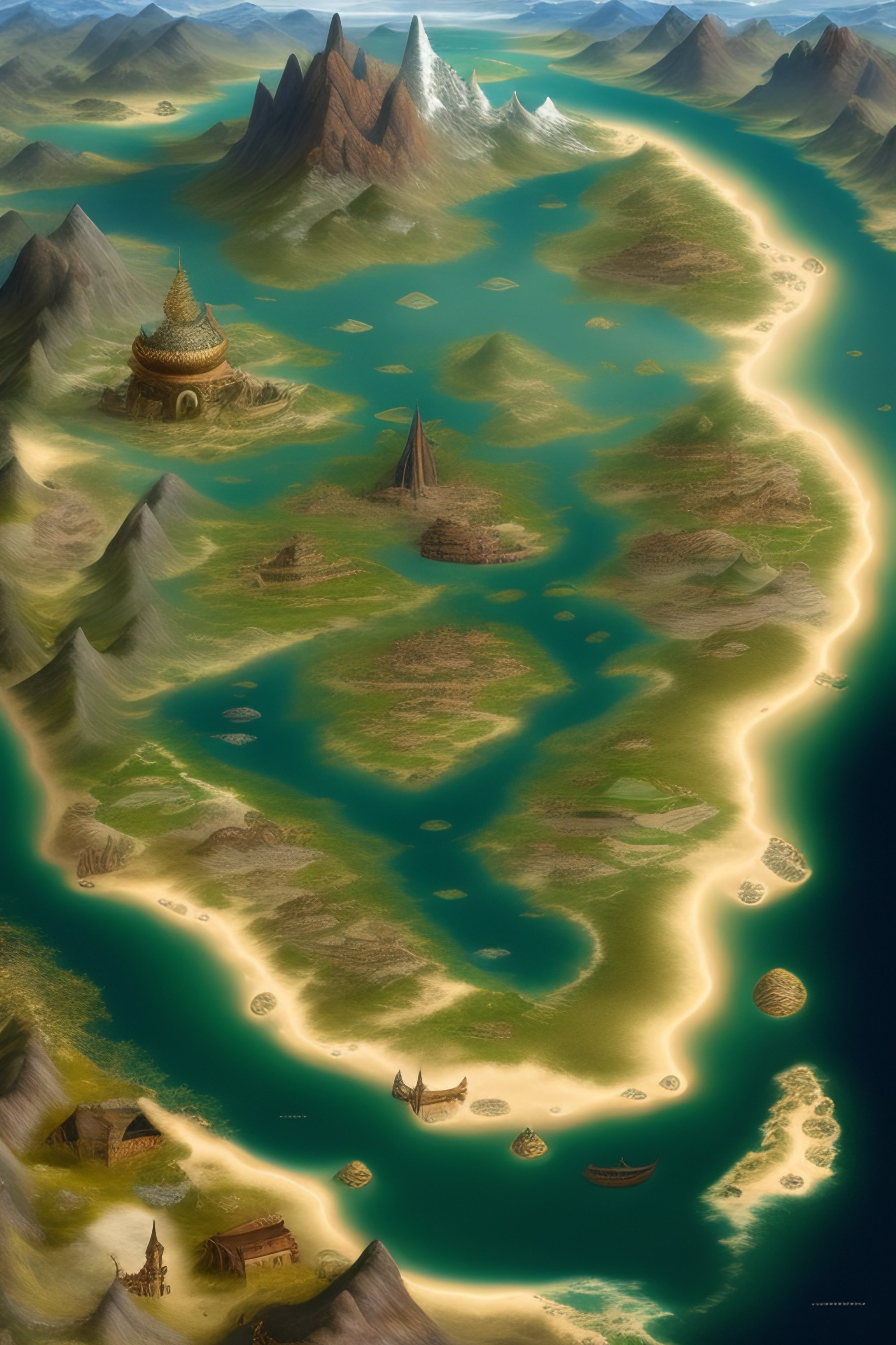 Lexica - Realistic atlas style fantasy map