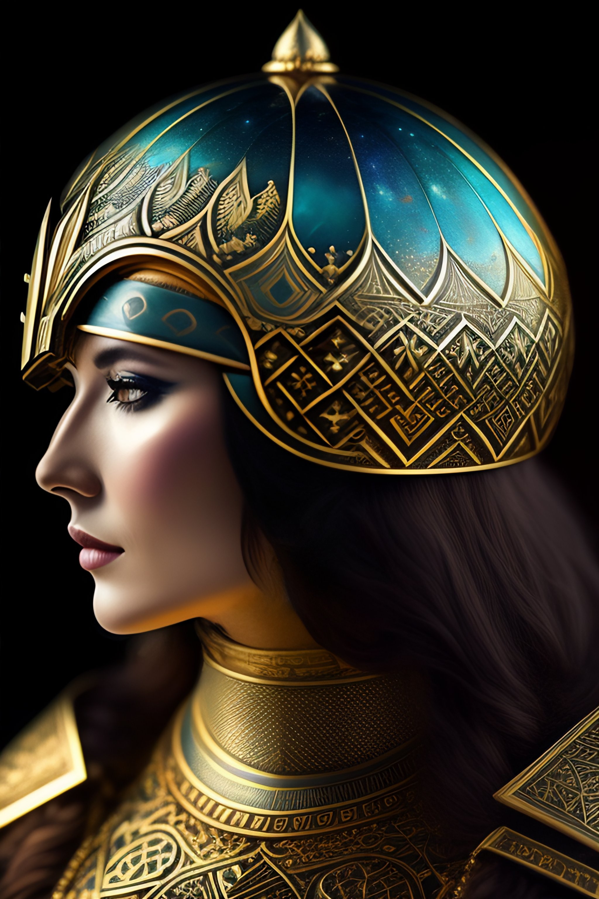 Lexica - Geometric patterns fractal engraved in oil slick metal 4K ...