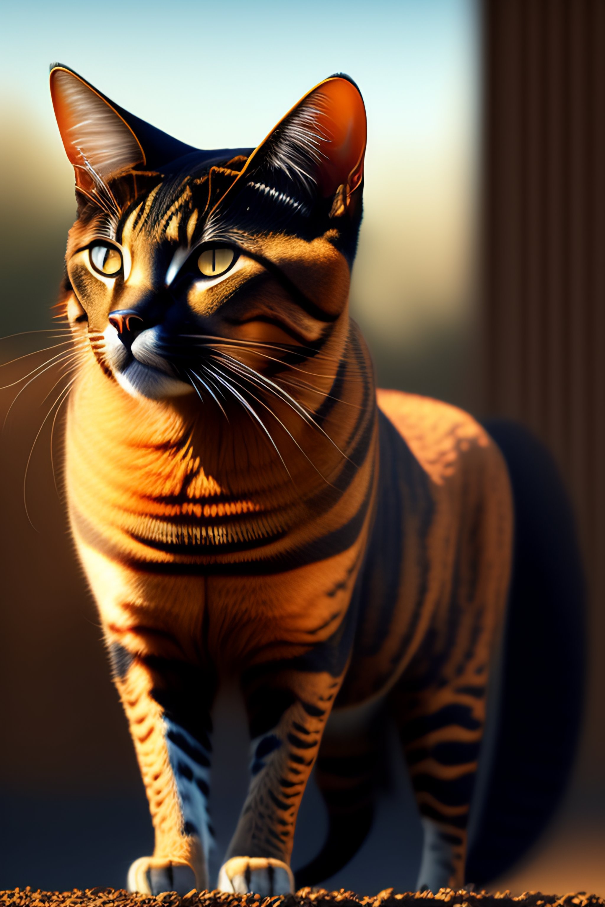 Lexica - A military dictator cat that is African and has wings