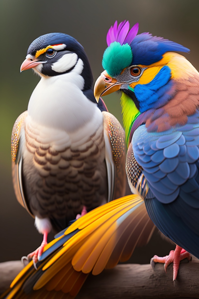 Lexica - Four birds, chicken, peacock, gid, pigeon