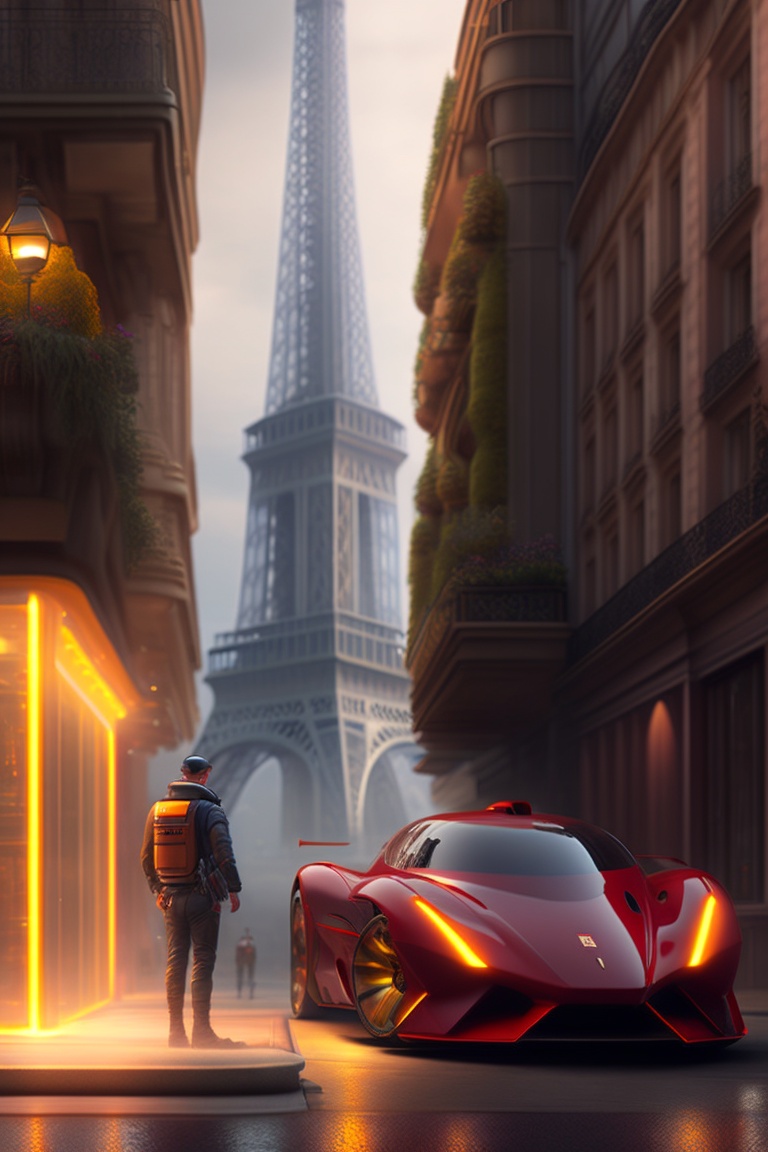 Lexica - Paris 2045,realistic