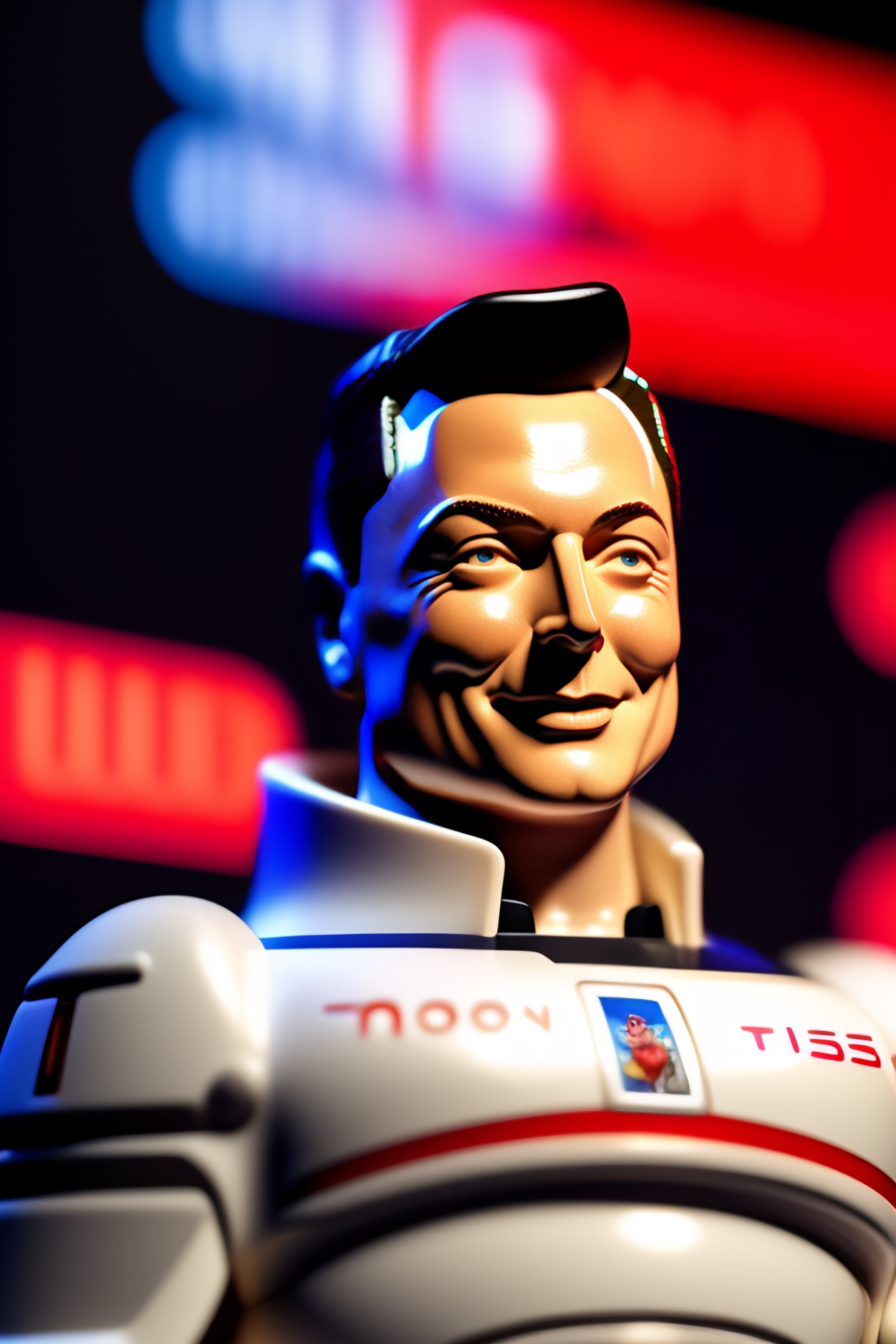 Lexica - 4k cartoon, Elon musk Toy.
