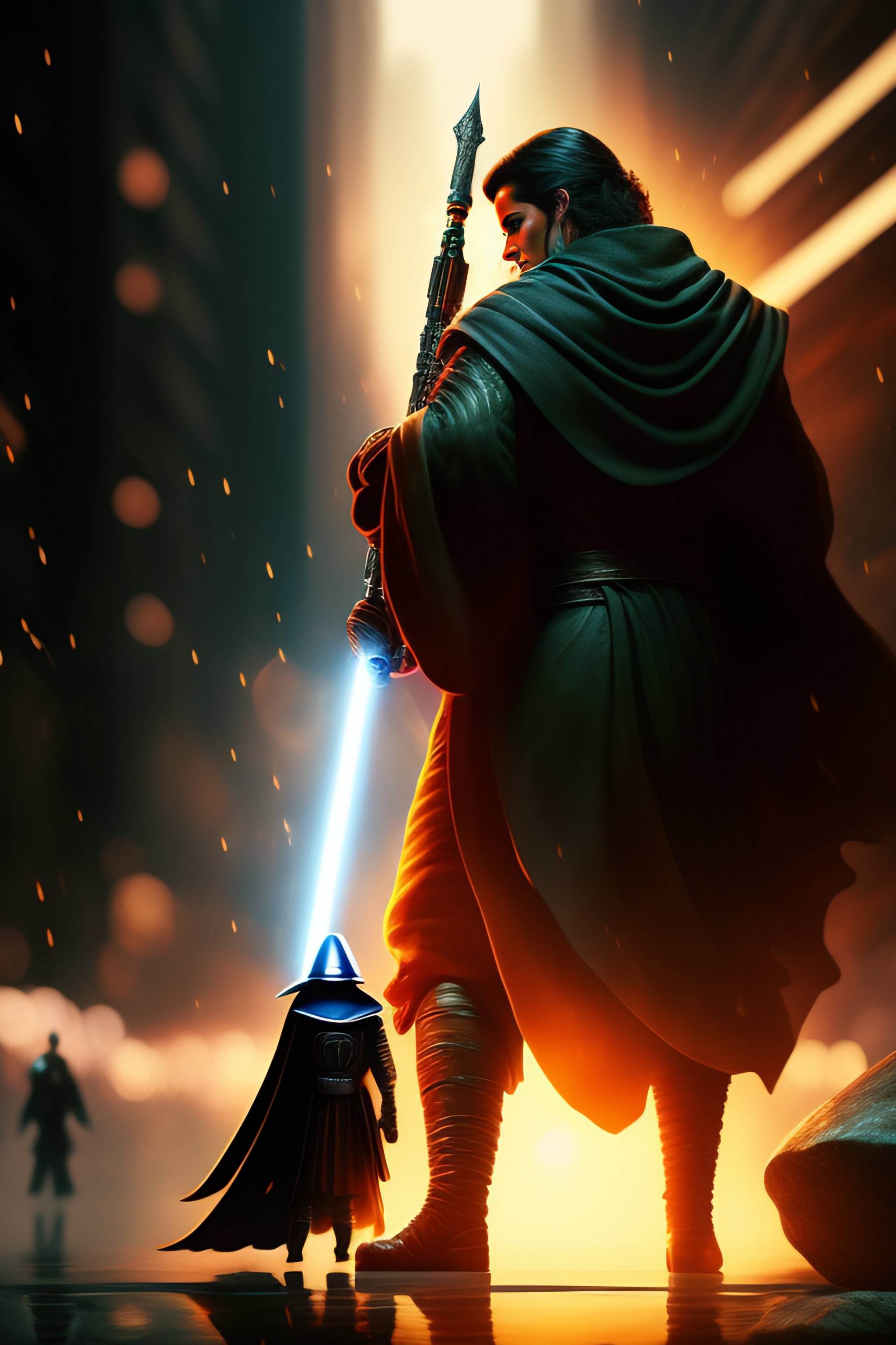 Lexica - Jedi fight, night, city