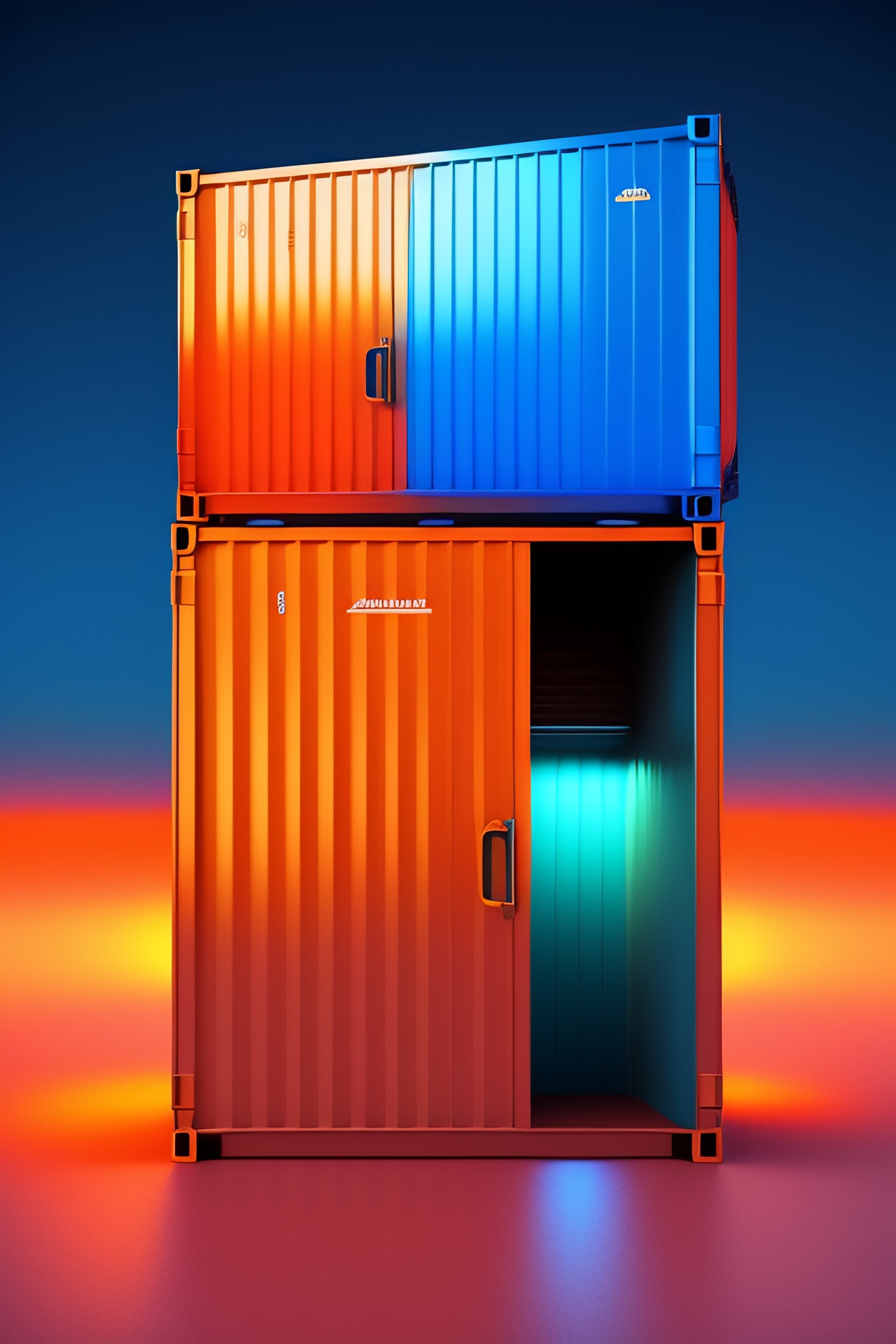 Lexica - C4d render, container, bar, sea themed, high end, design ...