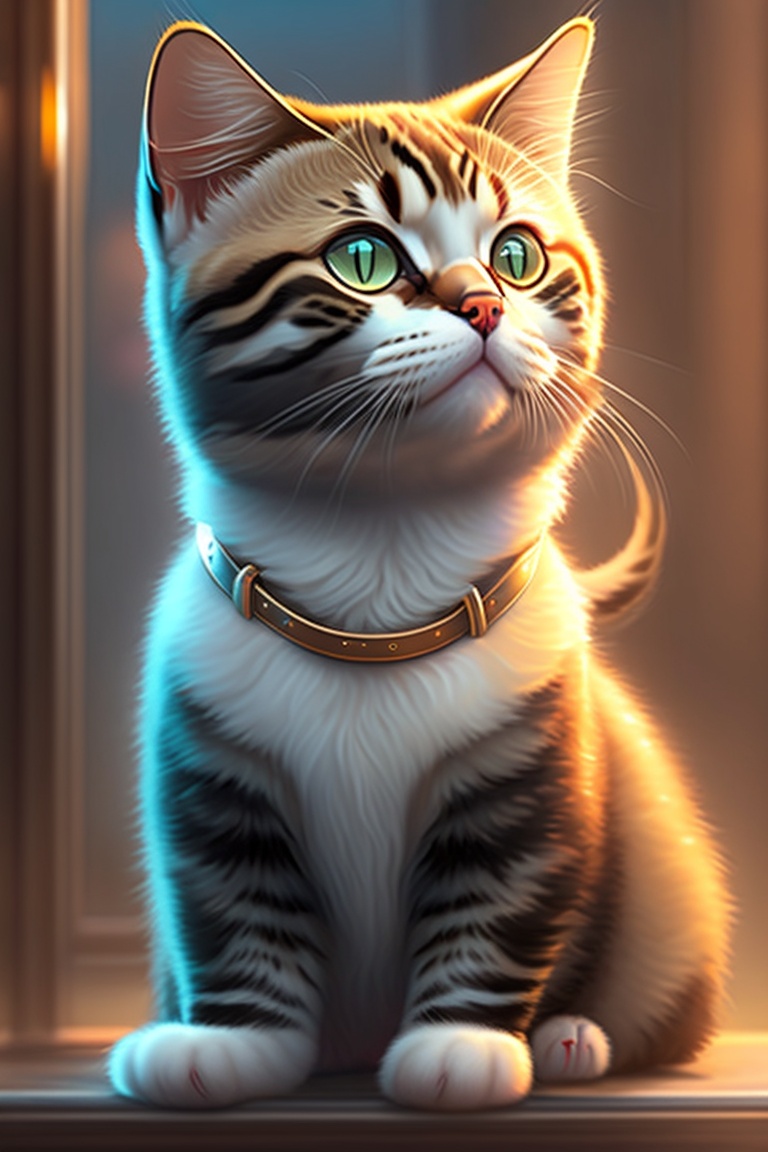 Lexica - Cute Cat, in bank robber, sticker