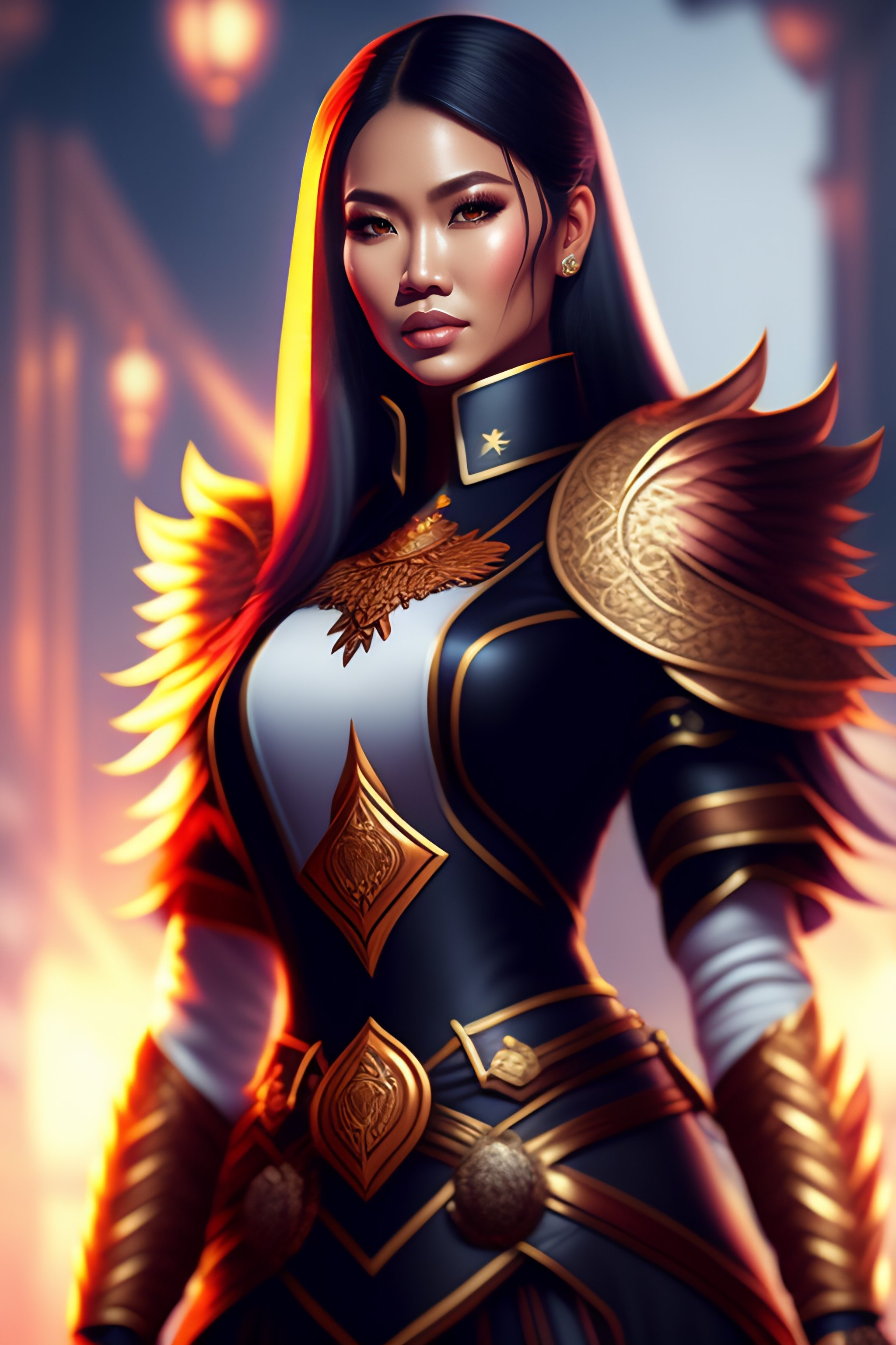 Lexica - Filipino cityguard, intimidating d & d character holding ...