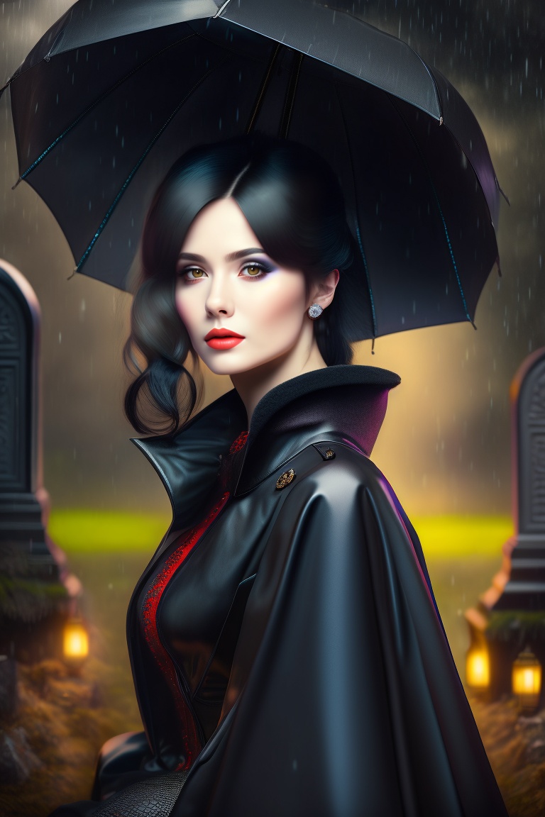 Lexica - Beautiful vampire trad goth girl with black hair, looks like ...