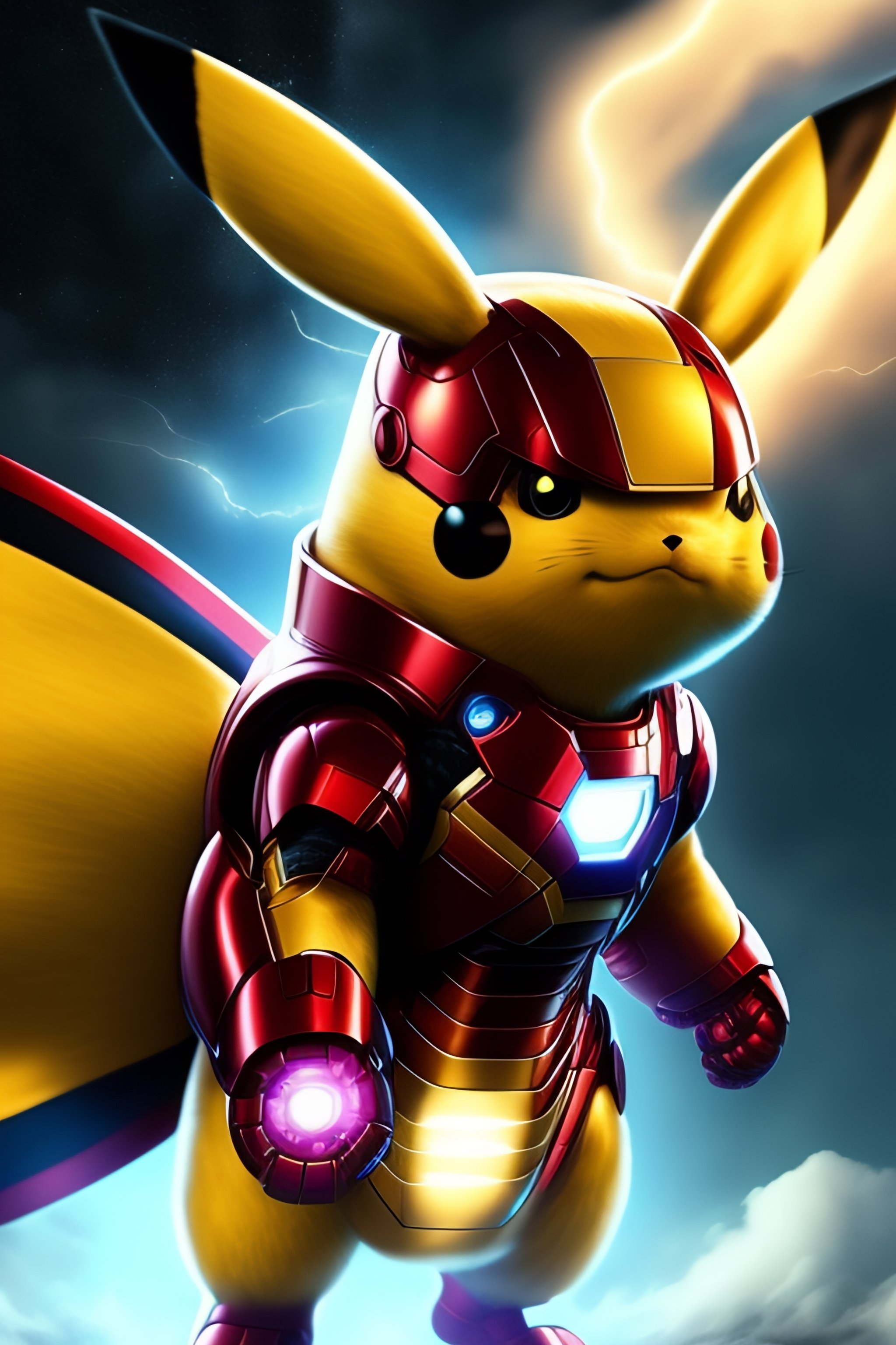 Lexica - Pikachu wearing iron man armor is so lightning
