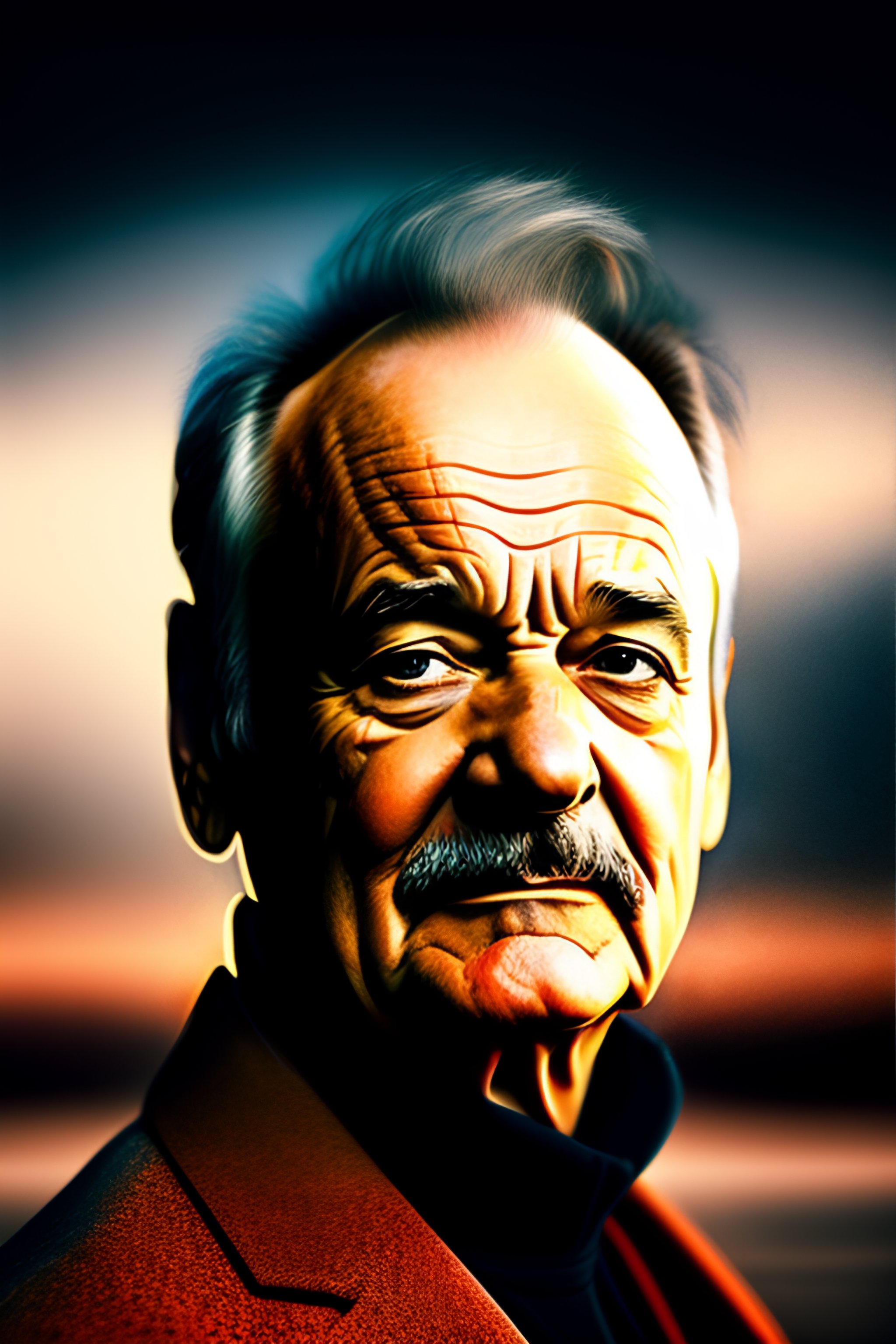 Lexica - Bill Murray Avant-garde portrait. Sad weathered look on his ...