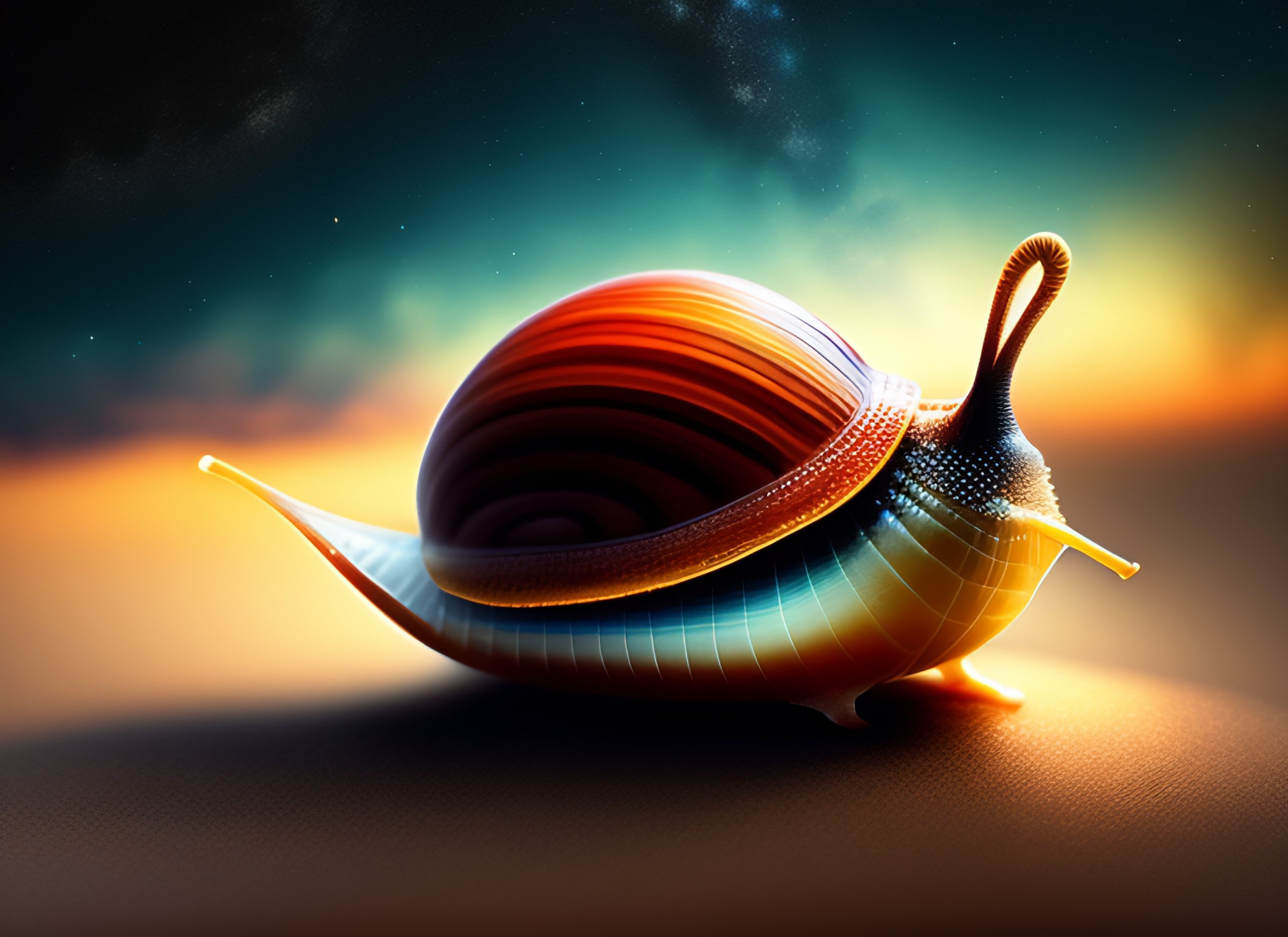 Lexica - Snail in the shape of a space ship