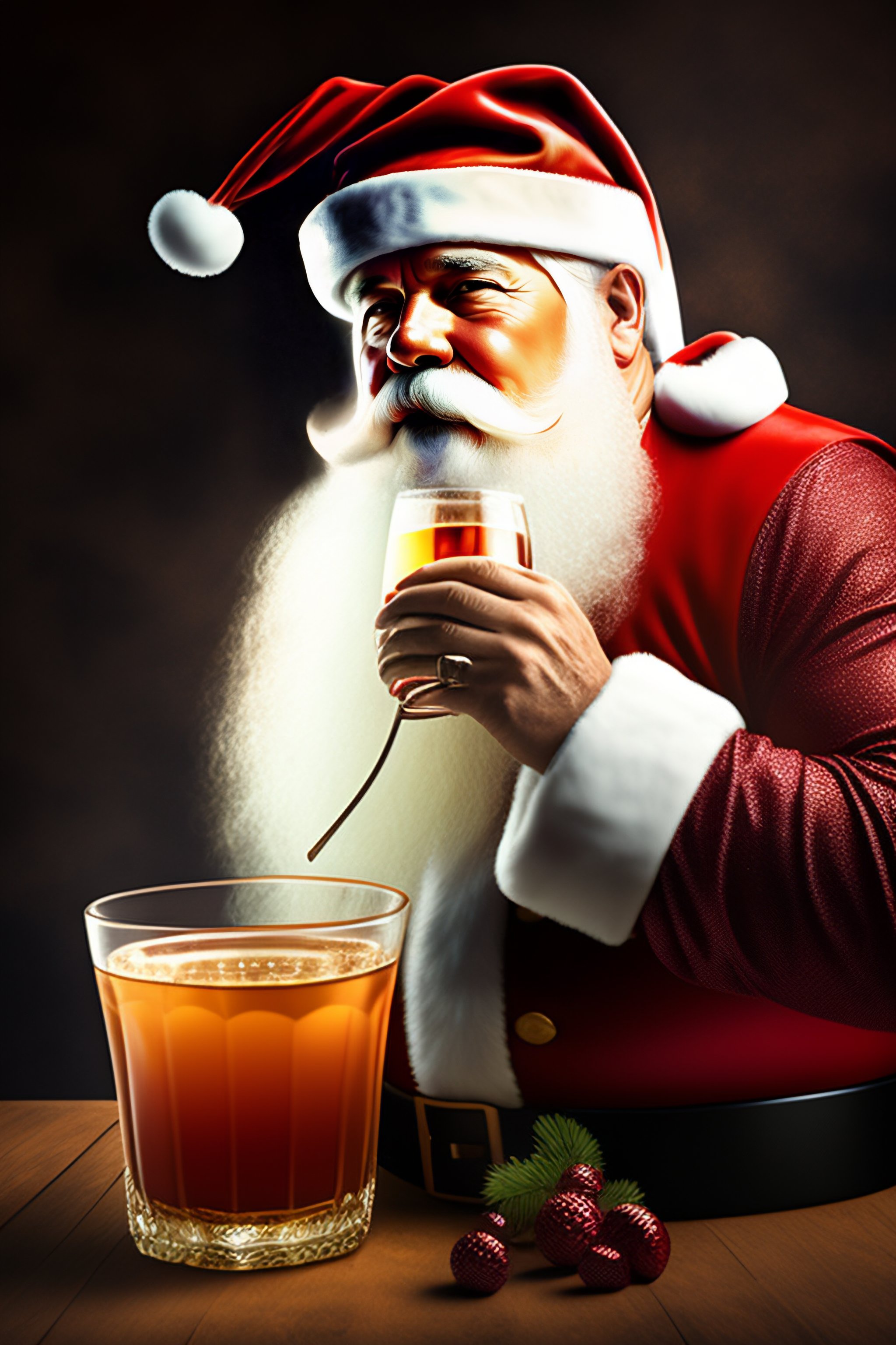 Lexica - Santa Claus drinking tea