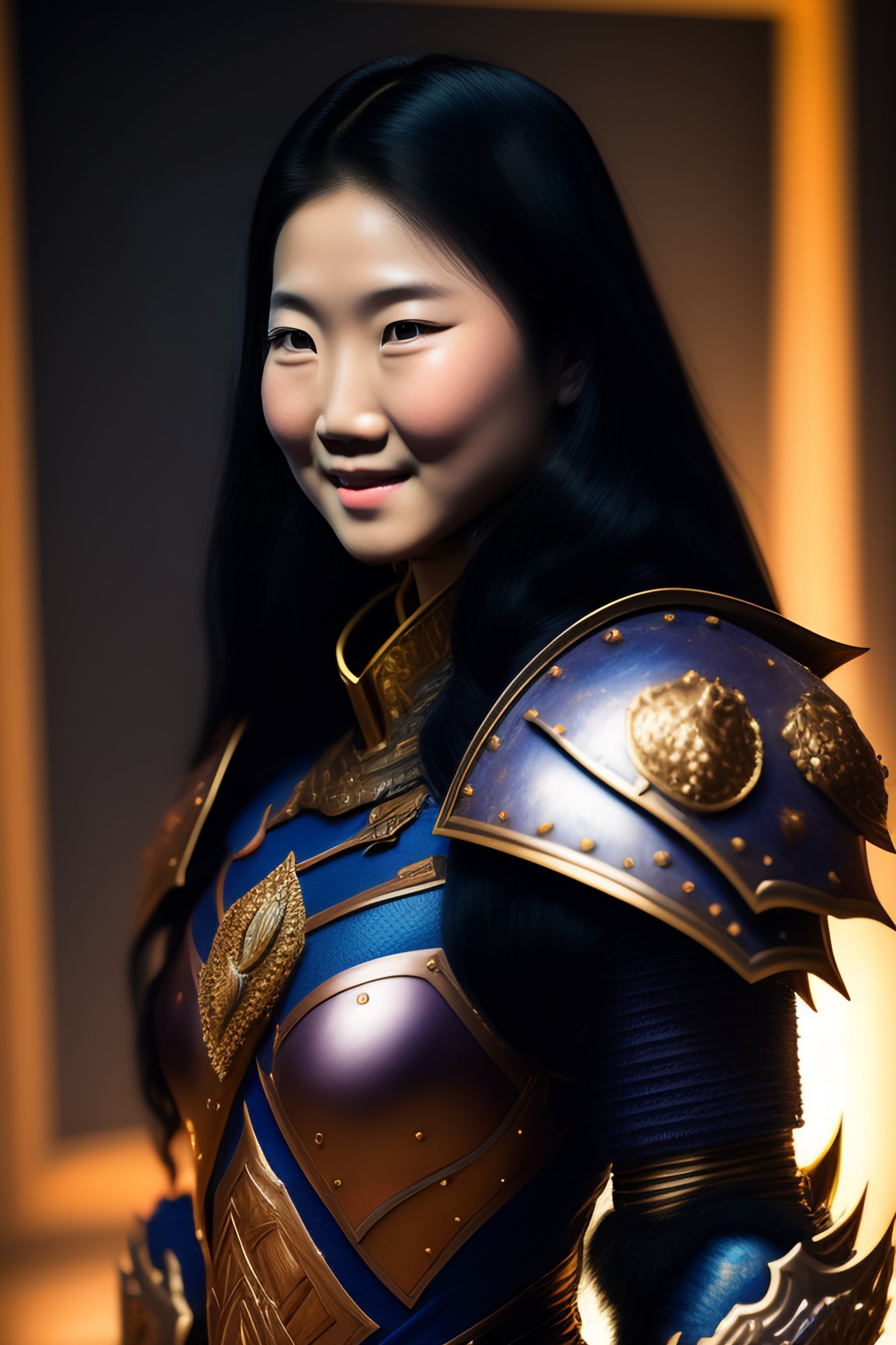 Lexica - Kavyn Loong with warhammer armor