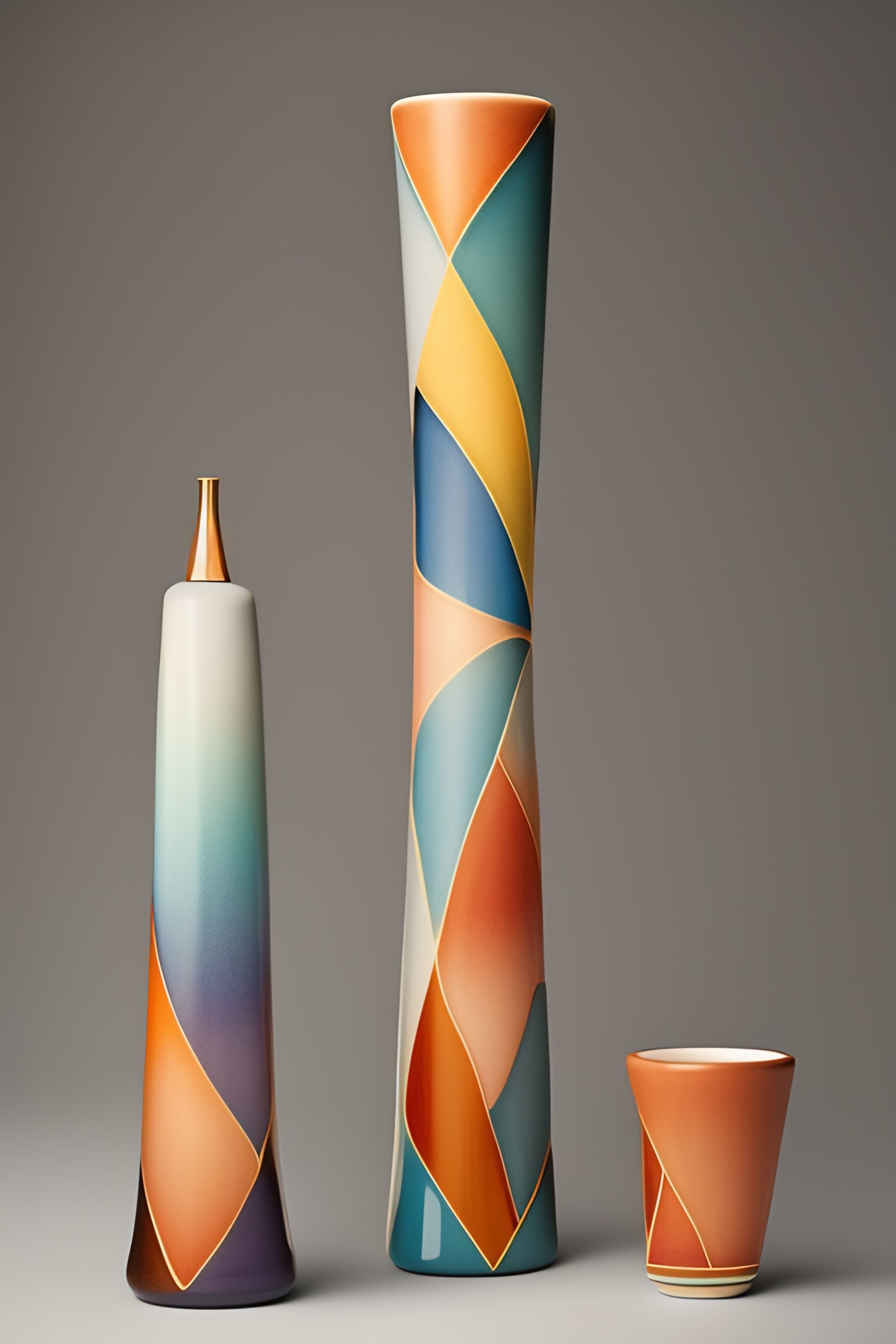 Lexica - Beautiful ceramics studio photograph of a tall colorful ...