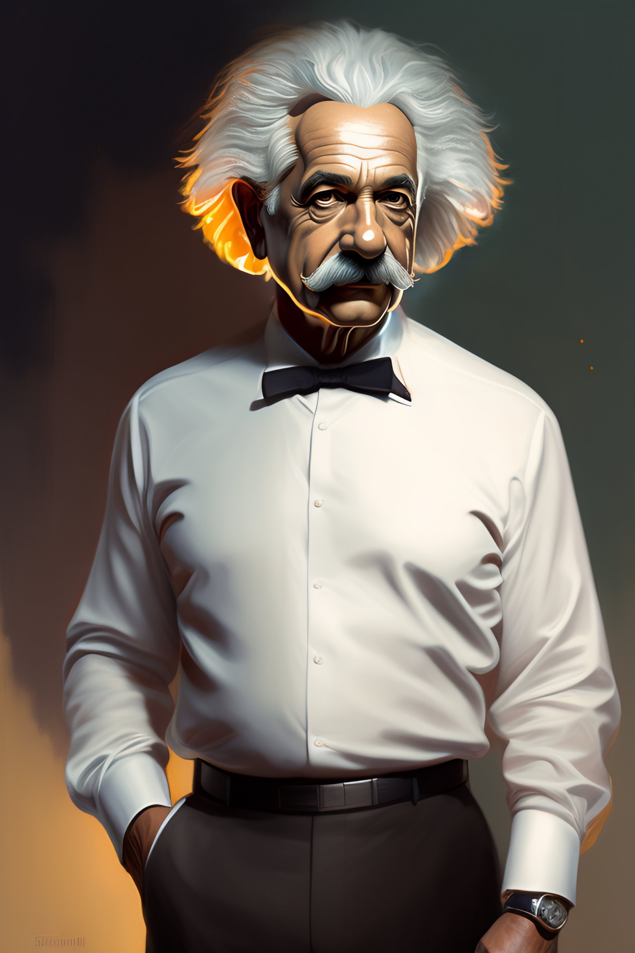 Lexica - Full body highly detailed portrait of Albert Einstein , by ...