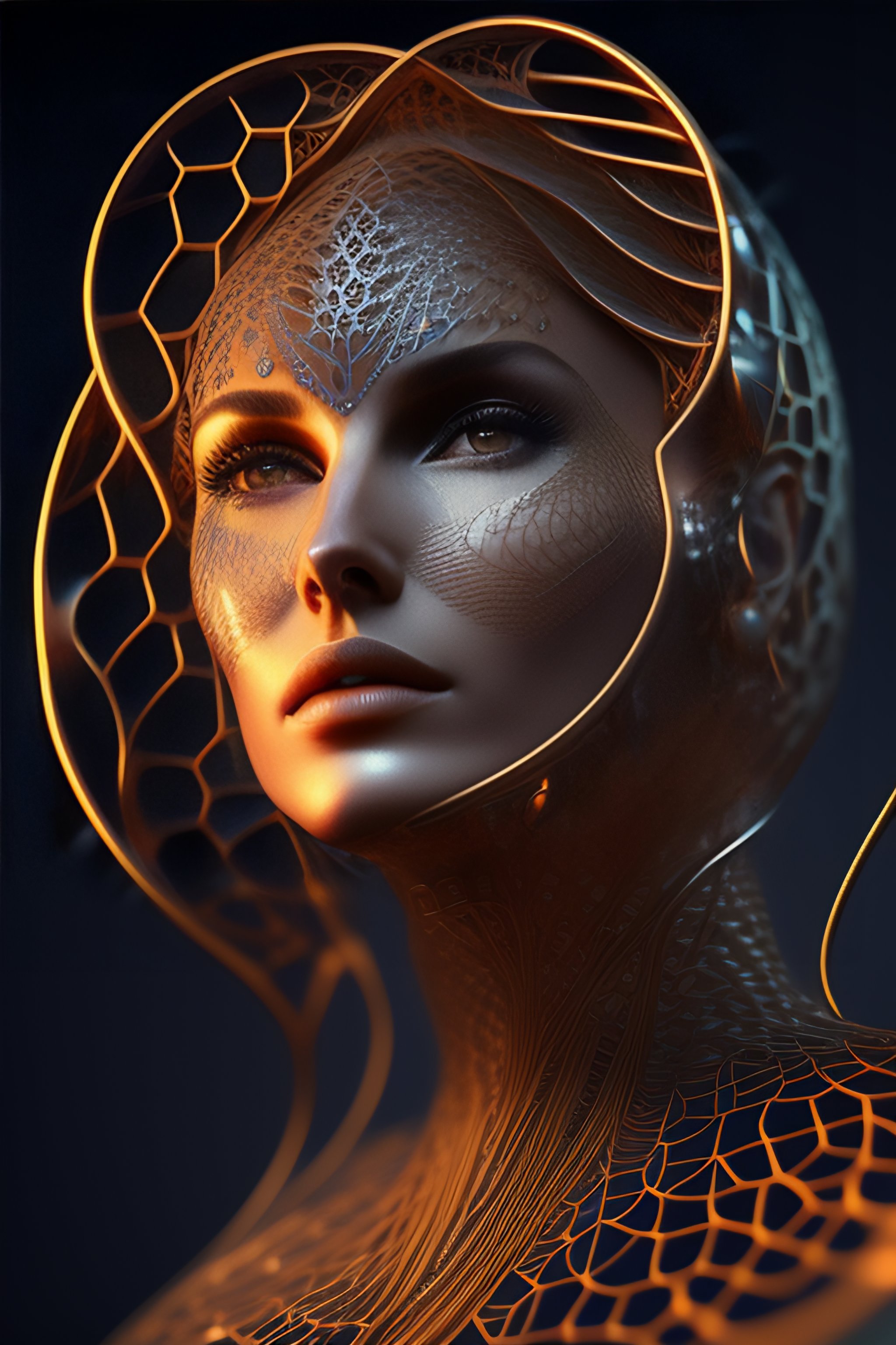 Lexica - Complex 3d render ultra detailed of a real face camera natalie ...