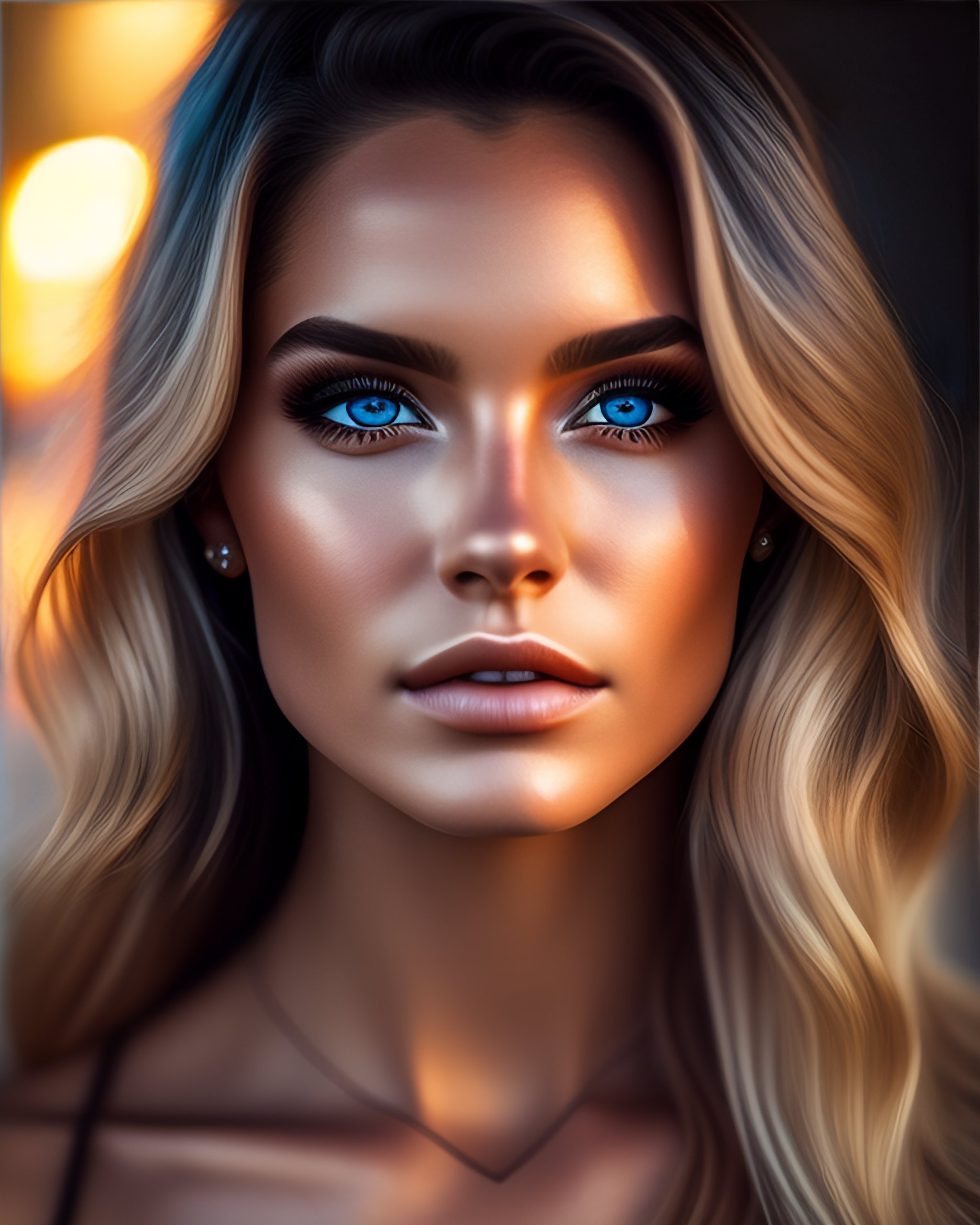 Lexica - Frontal close up symmetrical photography portrait, cinematic ...