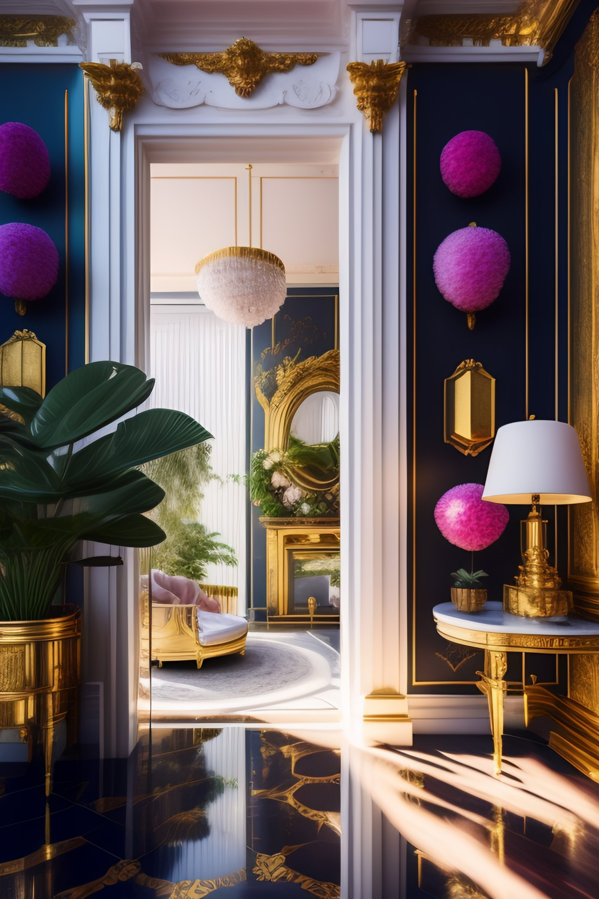 Lexica - Photo by Architectural Digest: Maximalist white {vaporwave ...