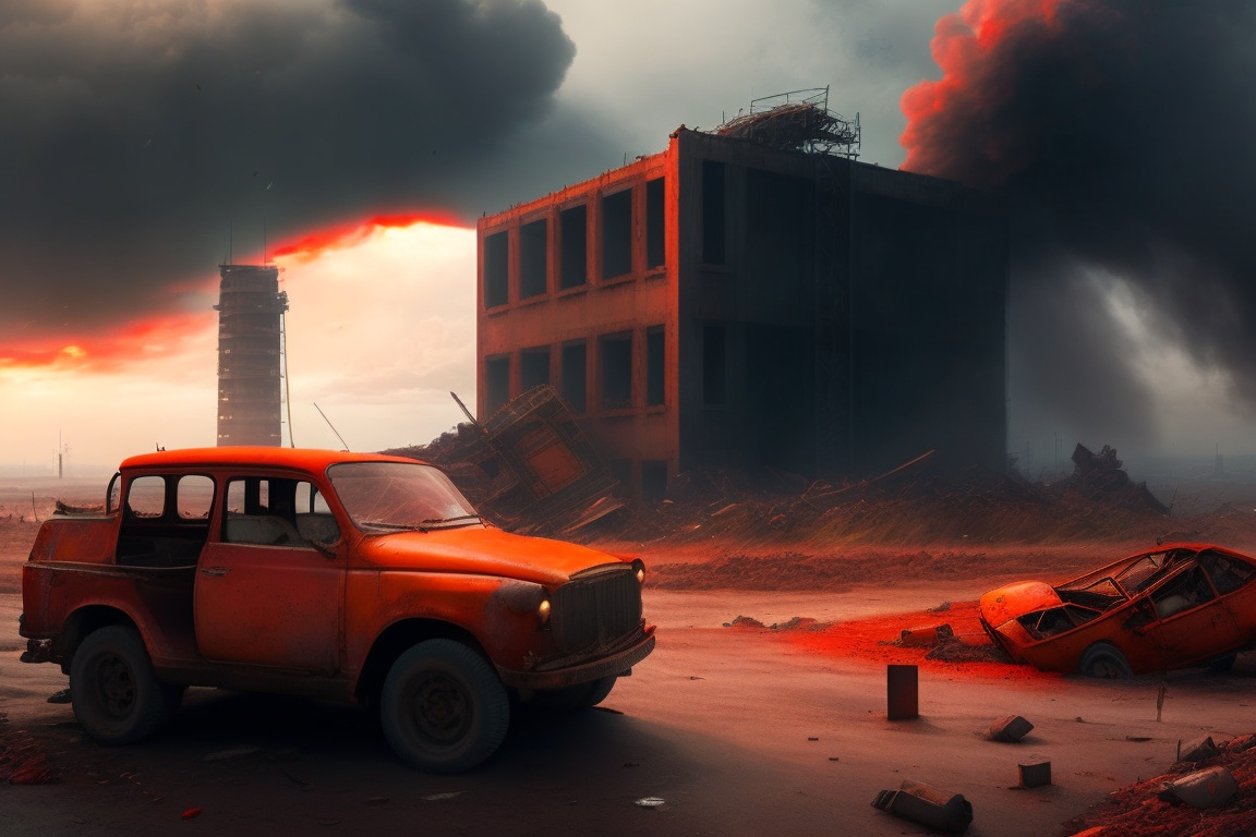 Lexica - A high definition image depicting an apocalyptic scenario. The ...