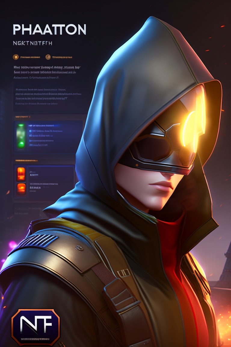 Lexica - NFT character: Phantom is a cunning and elusive assassin, specializing in stealth and ...