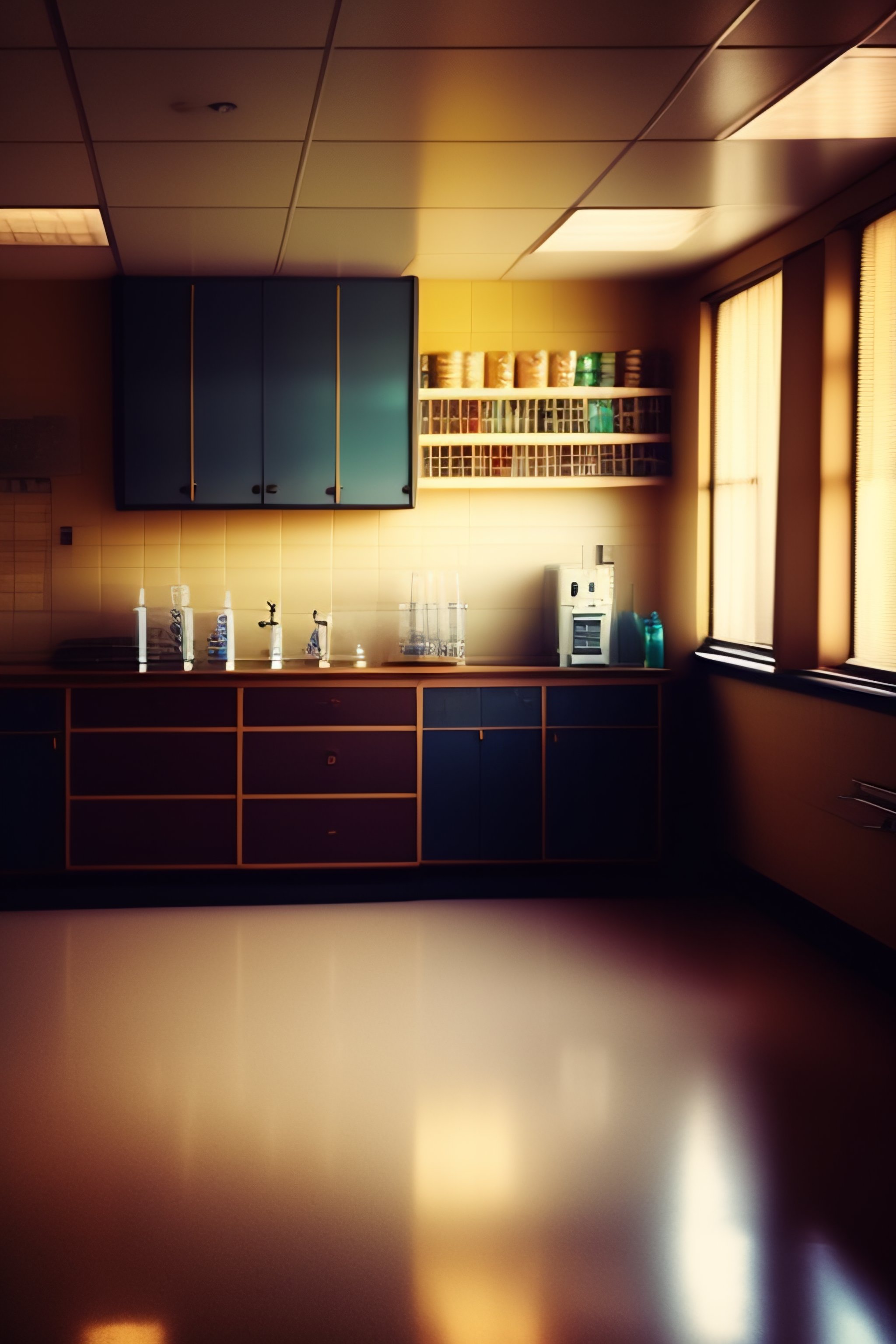 Lexica - Low quality photograph liminal space empty high school ...