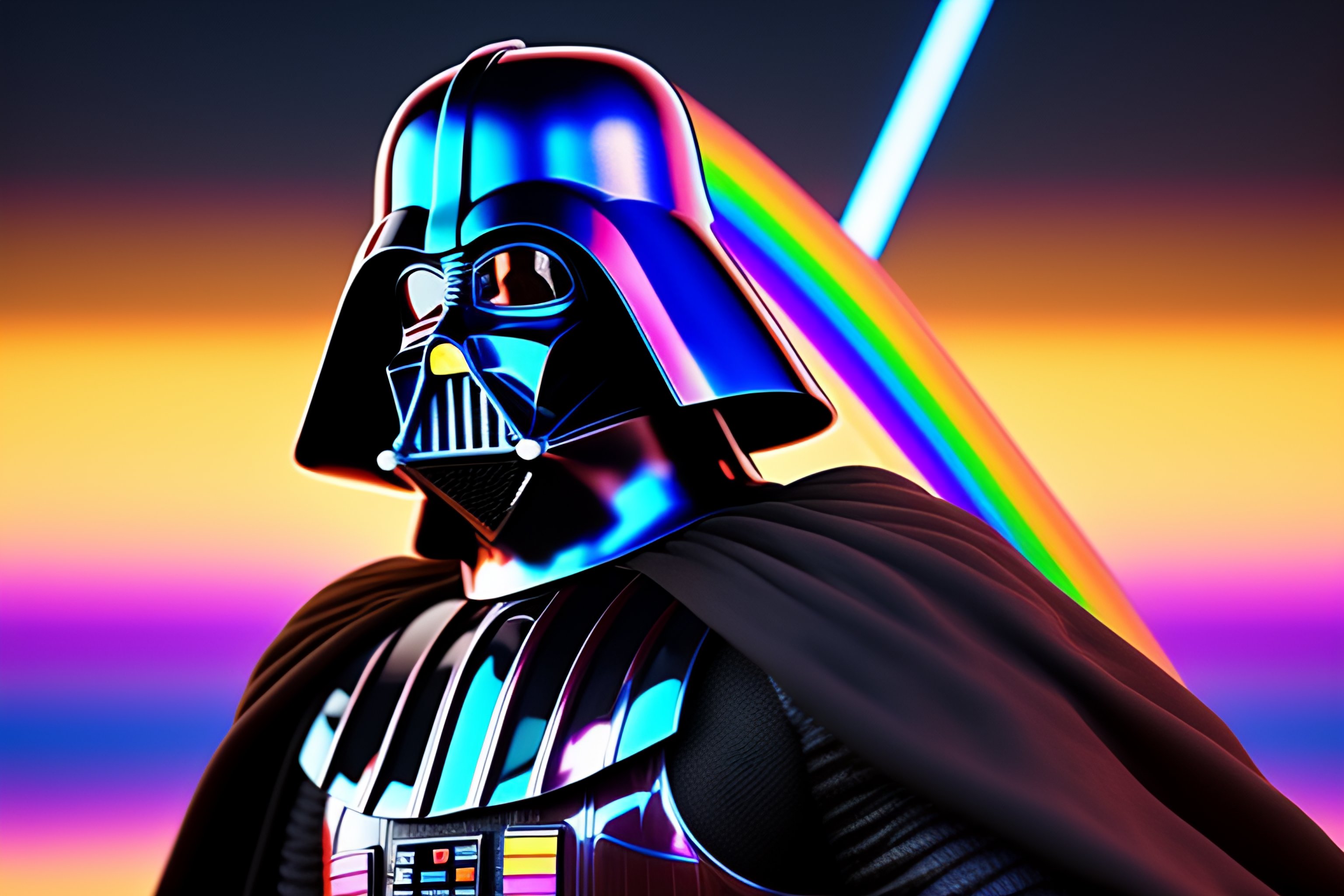 Lexica - Darth Vader with rainbow armour