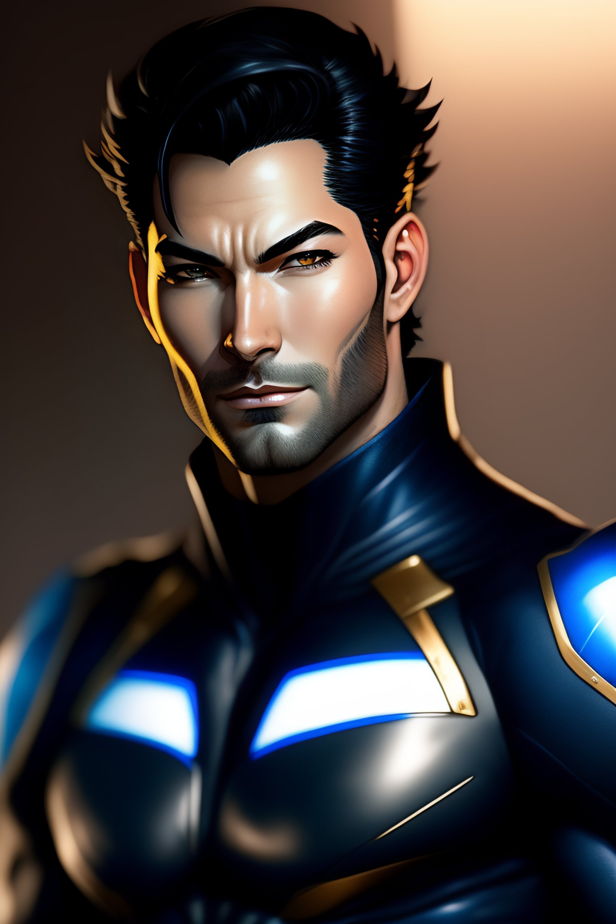 Lexica - Potrait anime Tom Ellis in nightwing suit, realistic shaded ...