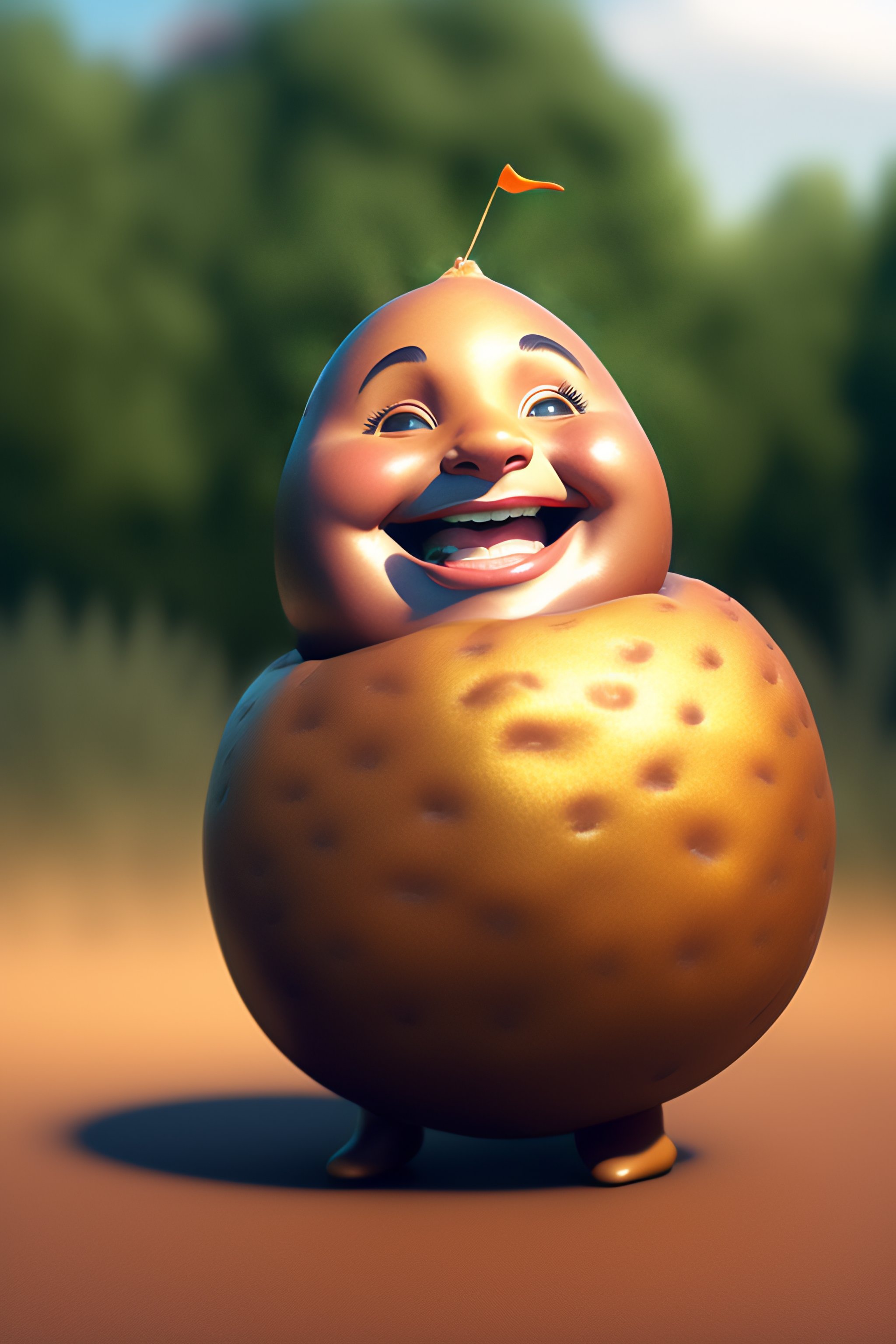 Lexica - A Big smiling potato