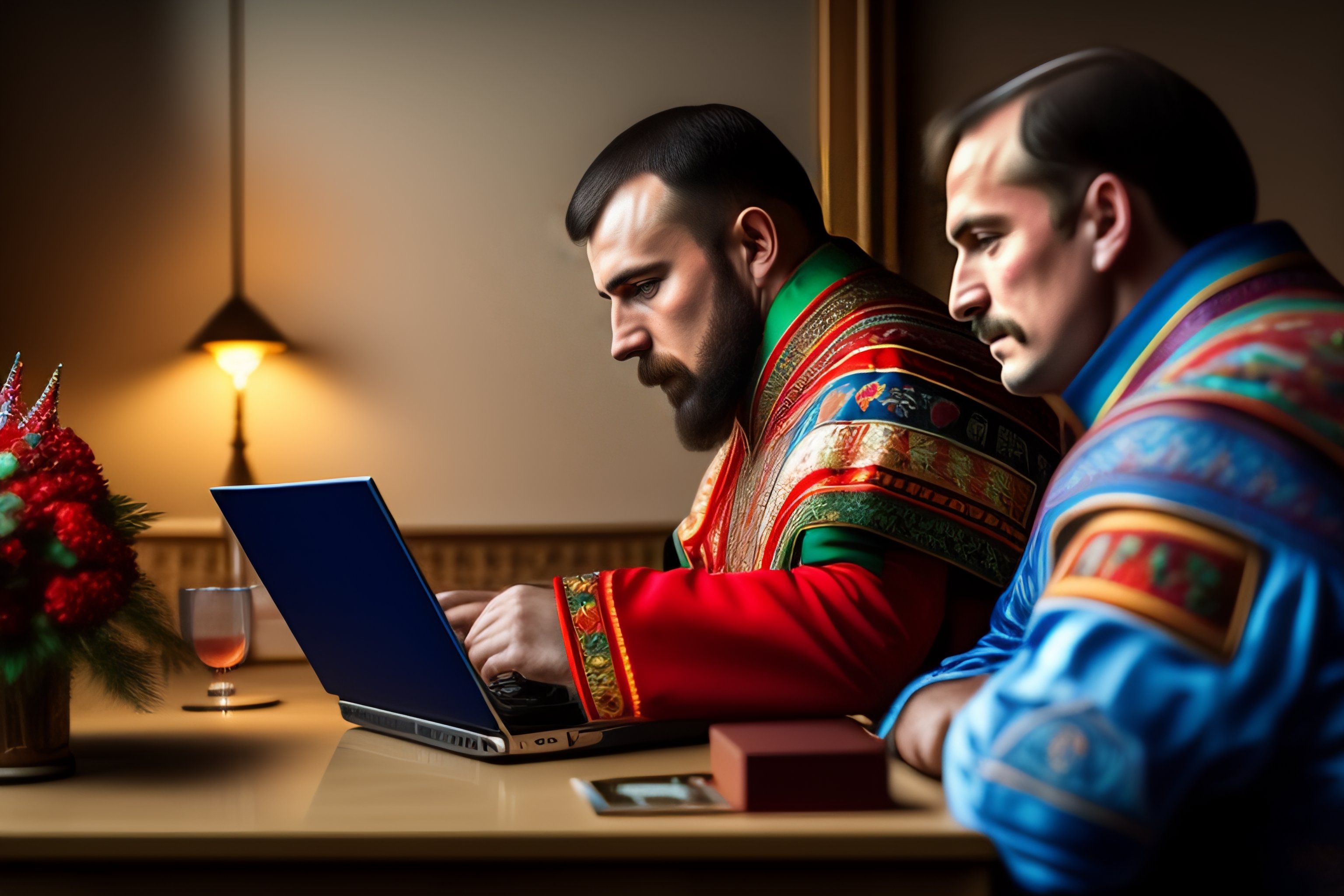 Lexica - Programmer from belarus in belarusian national outfits is ...