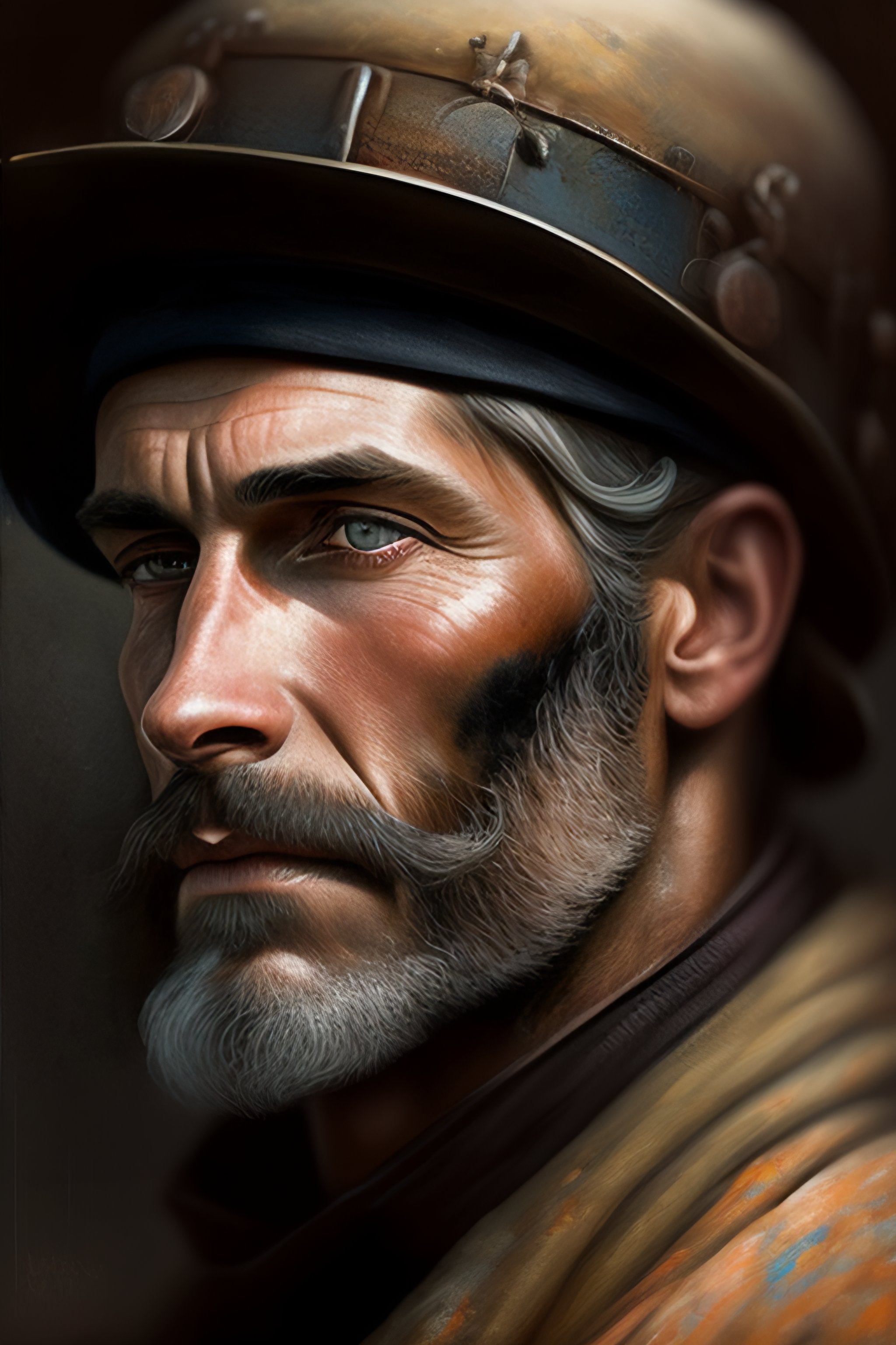 Lexica - A portrait of dat29 old coal miner in 19th century, beautiful ...