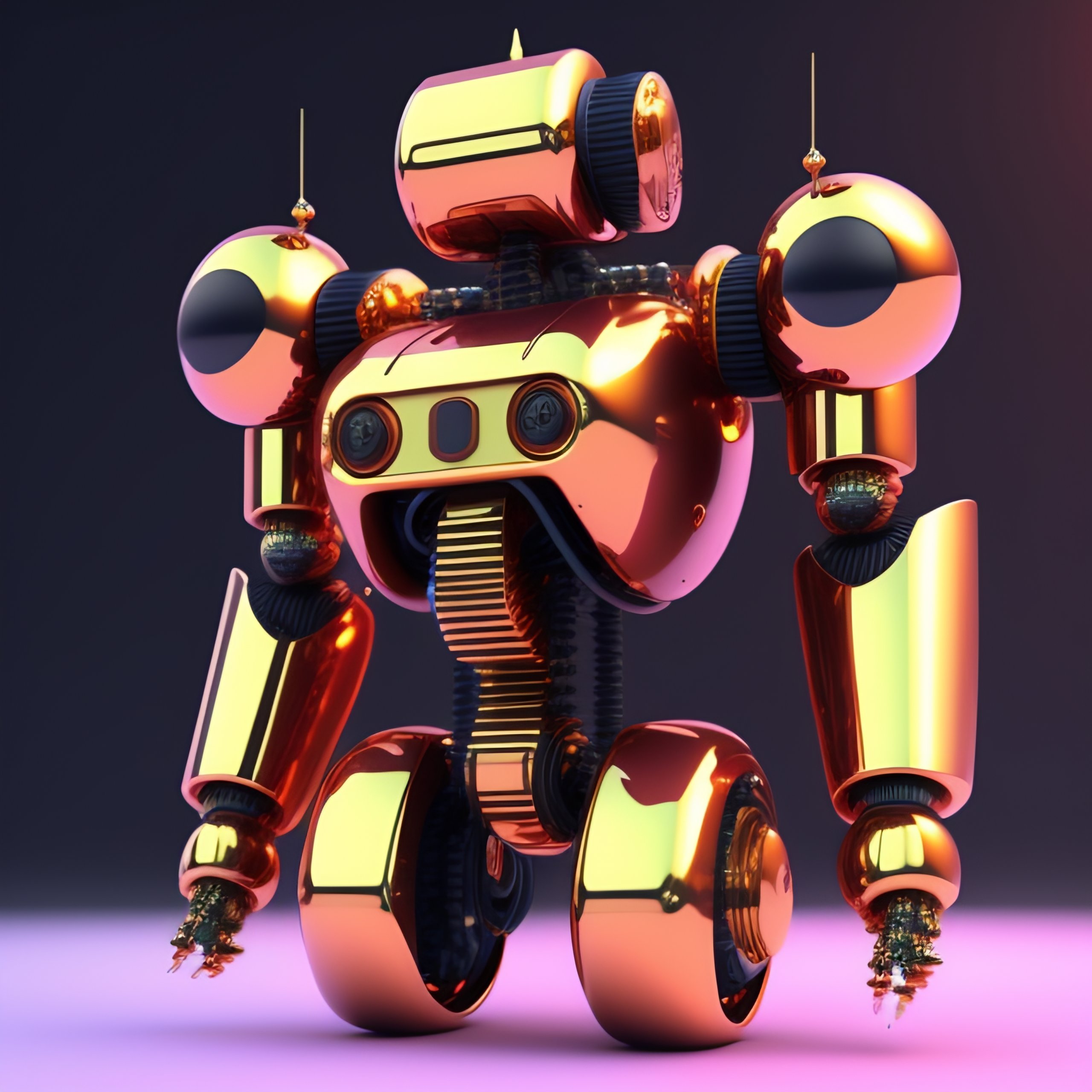 Lexica - A robot made from modular synthesizers, vaporwave robot, c4d ...