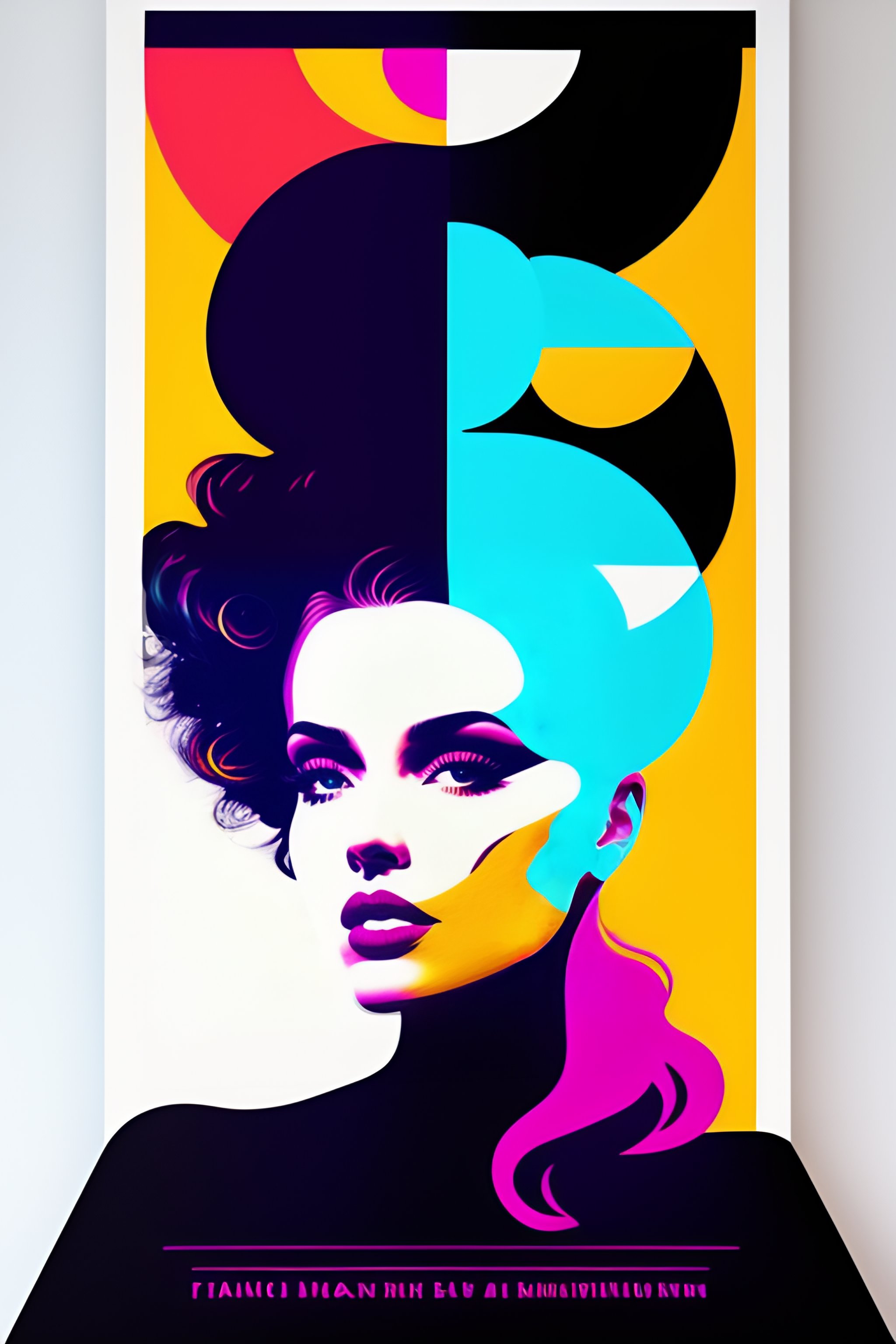 Lexica - Surreal woman logo as a silkscreen print art / serigraphy ...