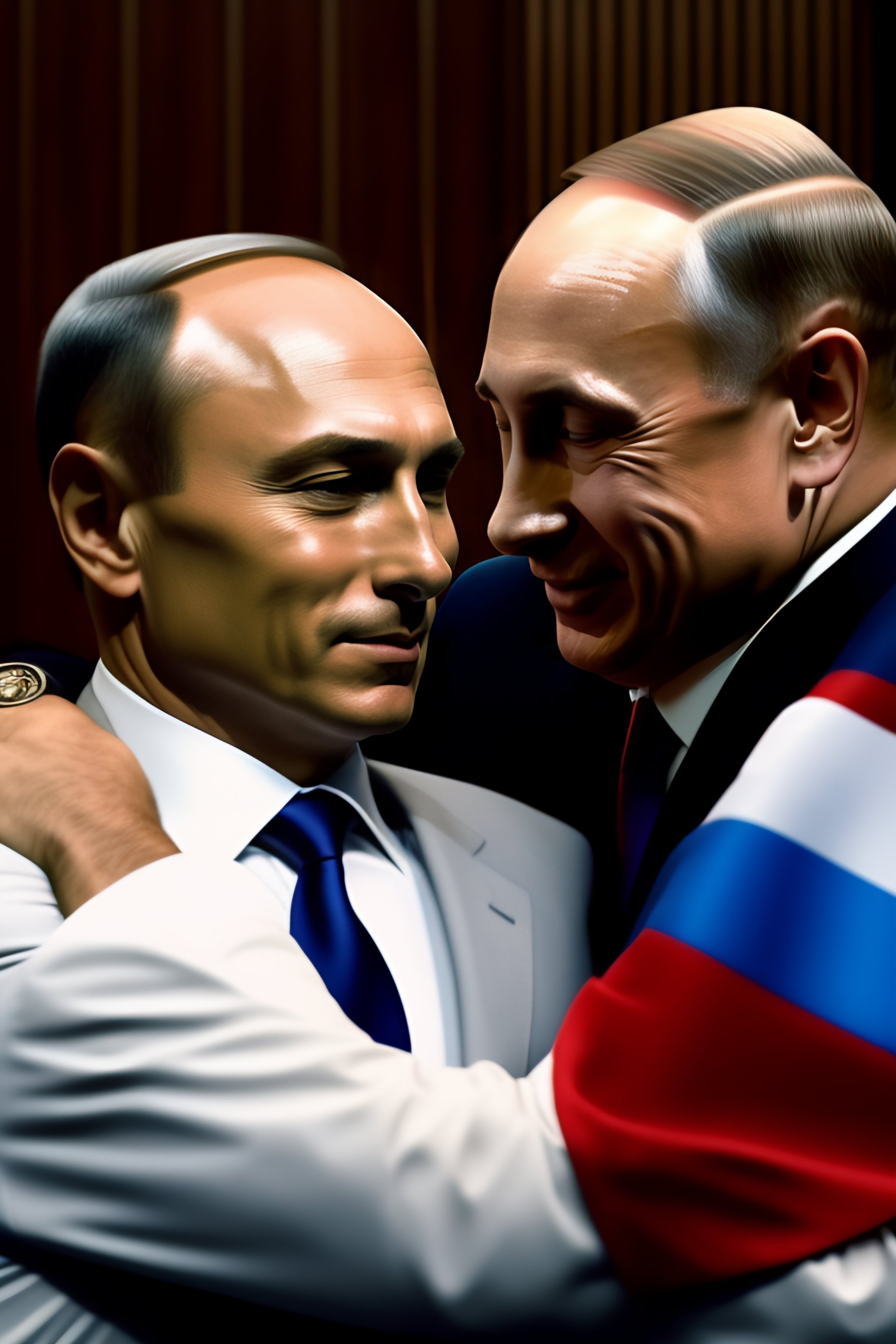 Lexica - Benjamin Netanyahu hugs Putin