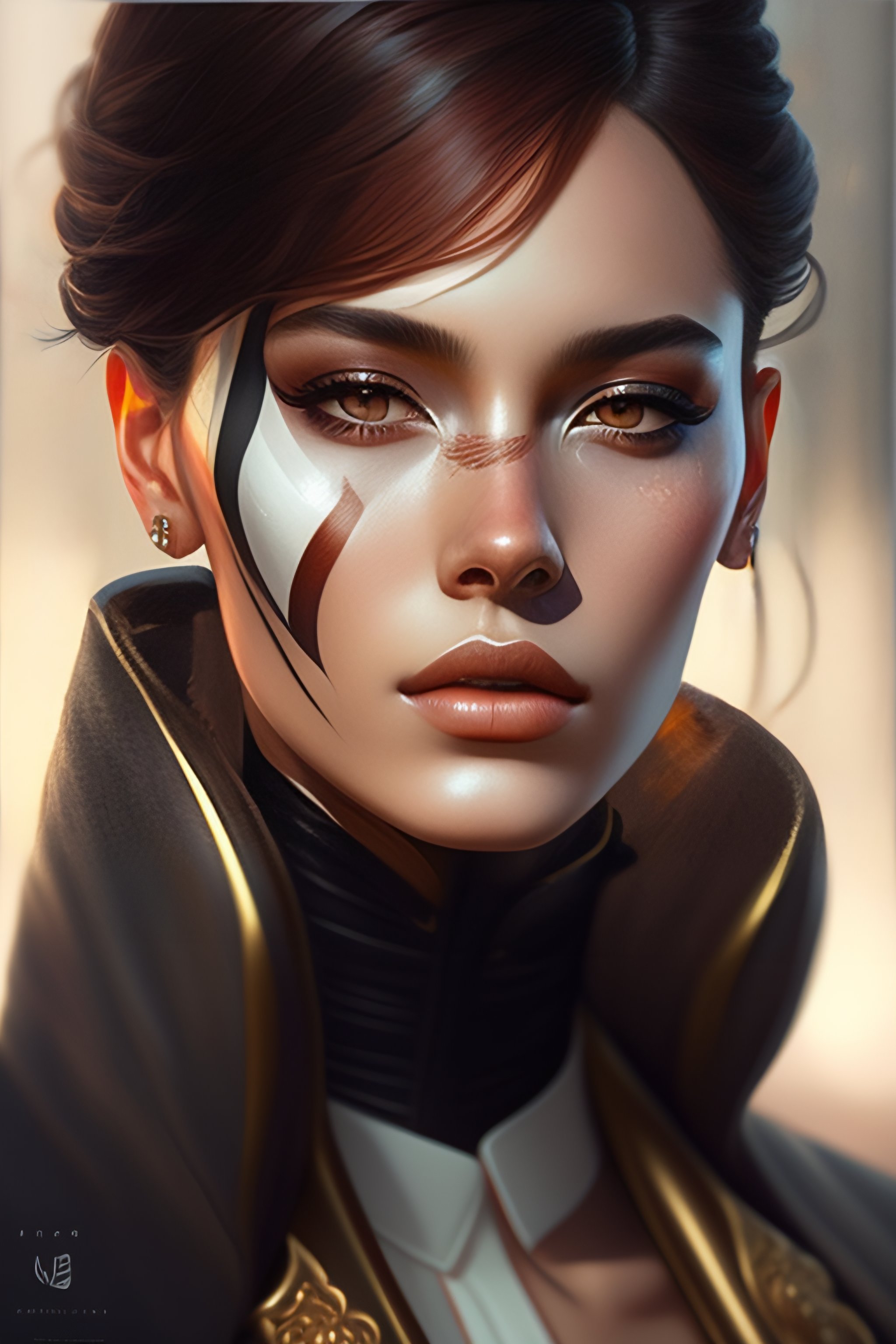 Lexica - Close up of face painting, portrait, elegant, detail, sharp ...