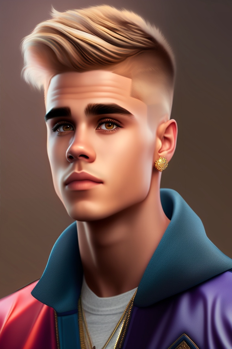 Lexica - Justin Bieber, looking peacefully, front face