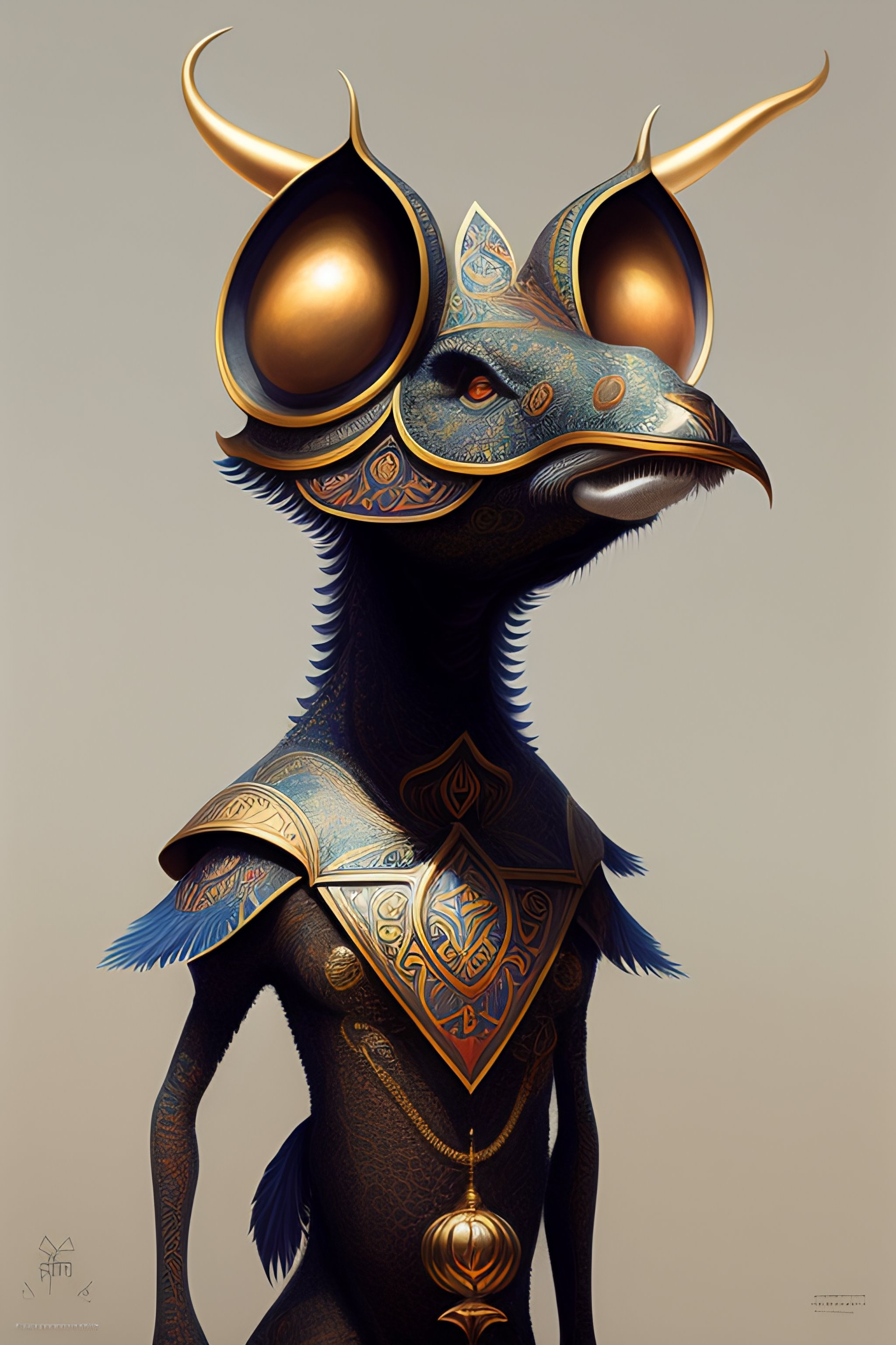 Lexica - Anthropomorphic triangle head in edgy darkiron mr. bean ...