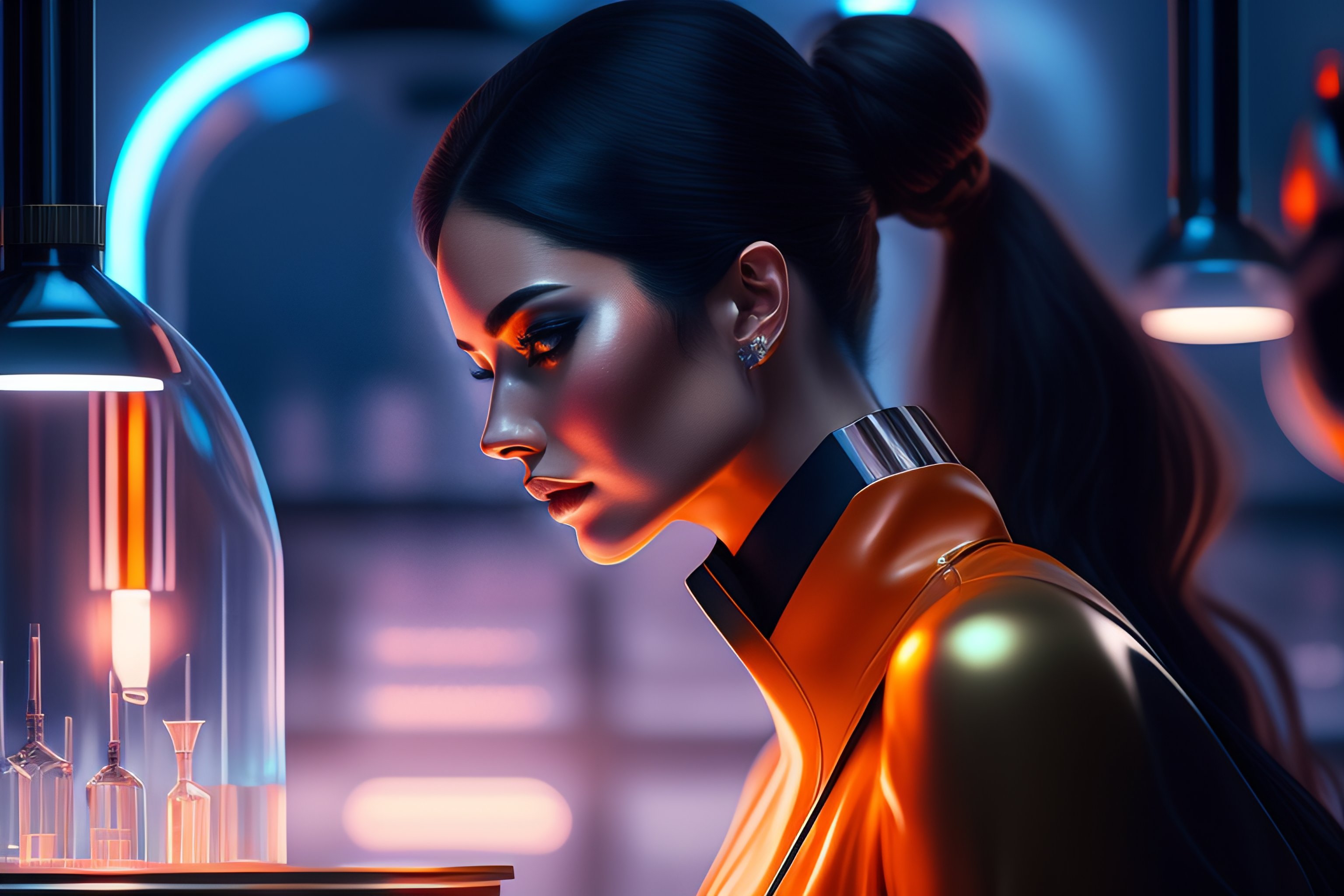 Lexica - Humans creating cyborgs in a sophisticated bio lab, specimens ...