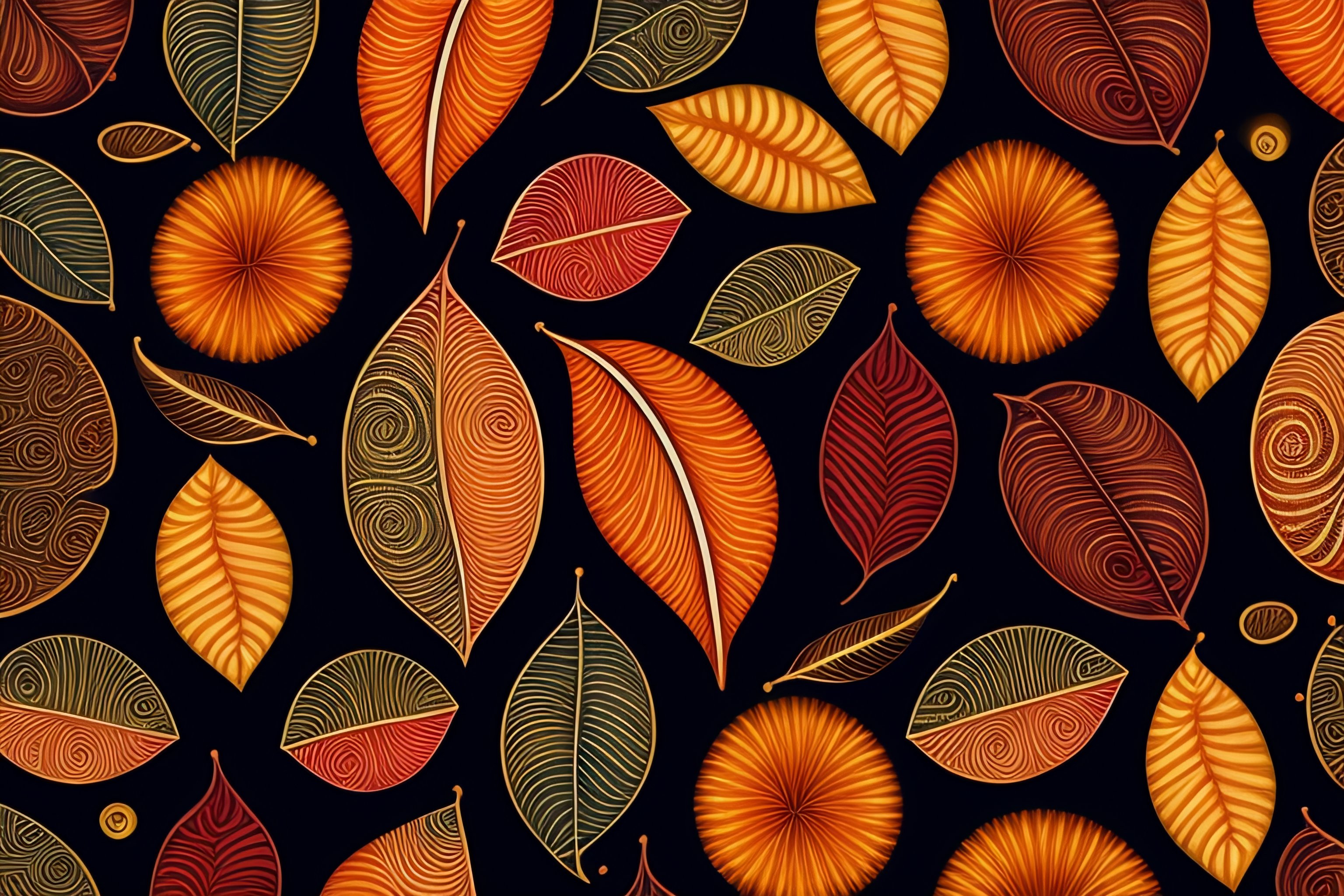 Lexica - African batik border patern of eyes and dark leaves