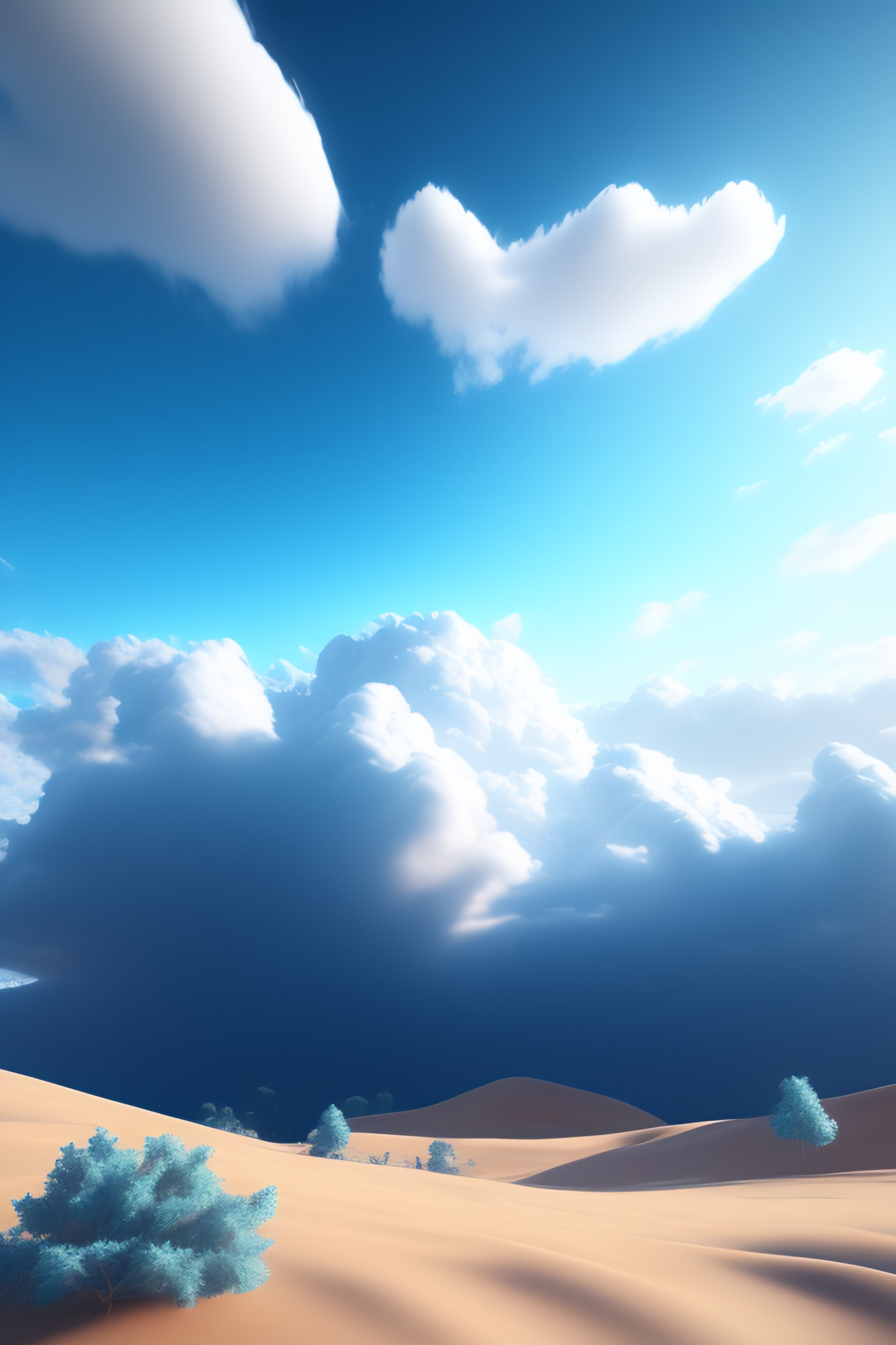 Lexica - Large banner blue skies and clouds, soft, Unreal Ungine, 8K ...